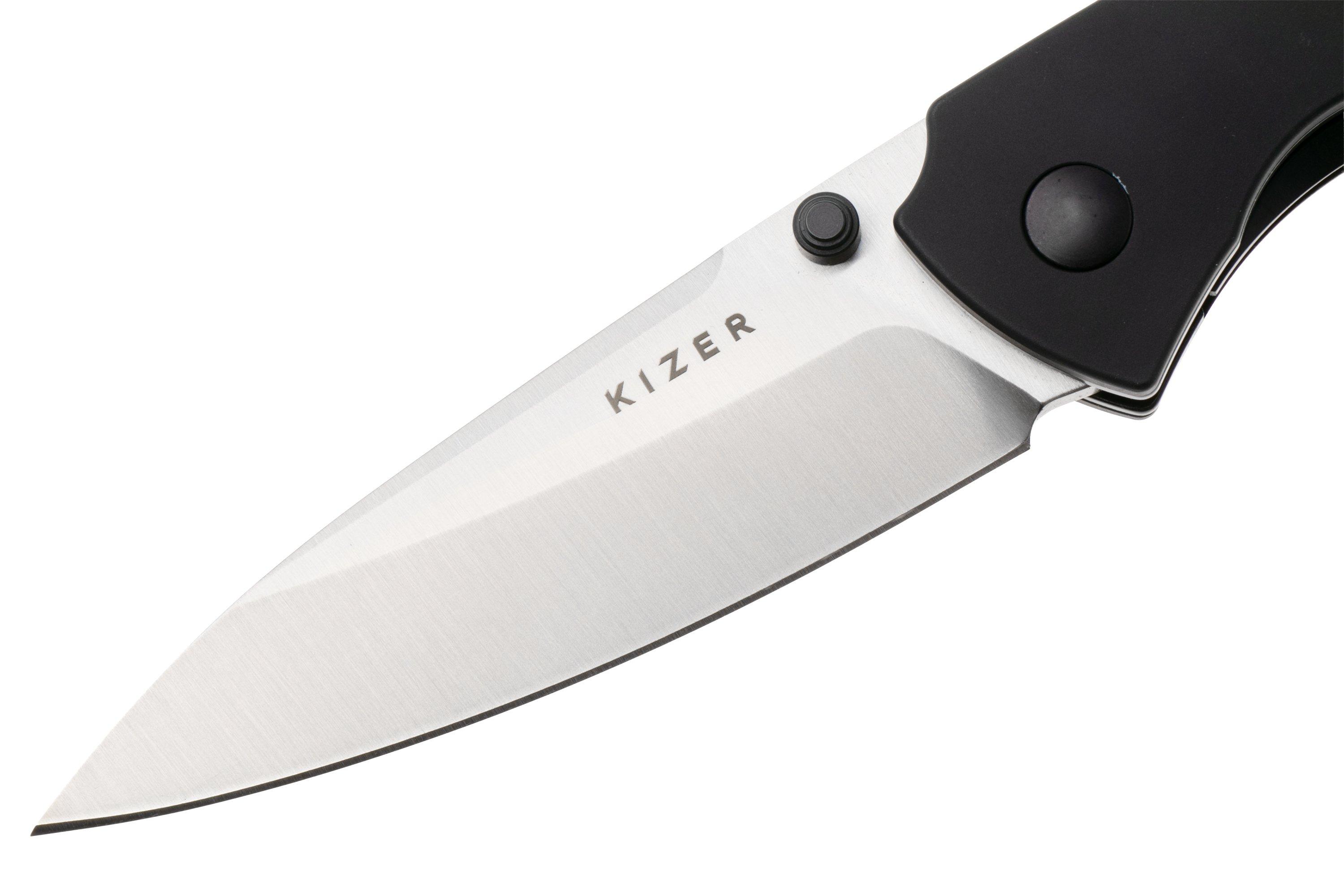 Kizer Vanguard Spitfire V3690A2 Satin 14C28N, Aluminium Blue Canyon ...