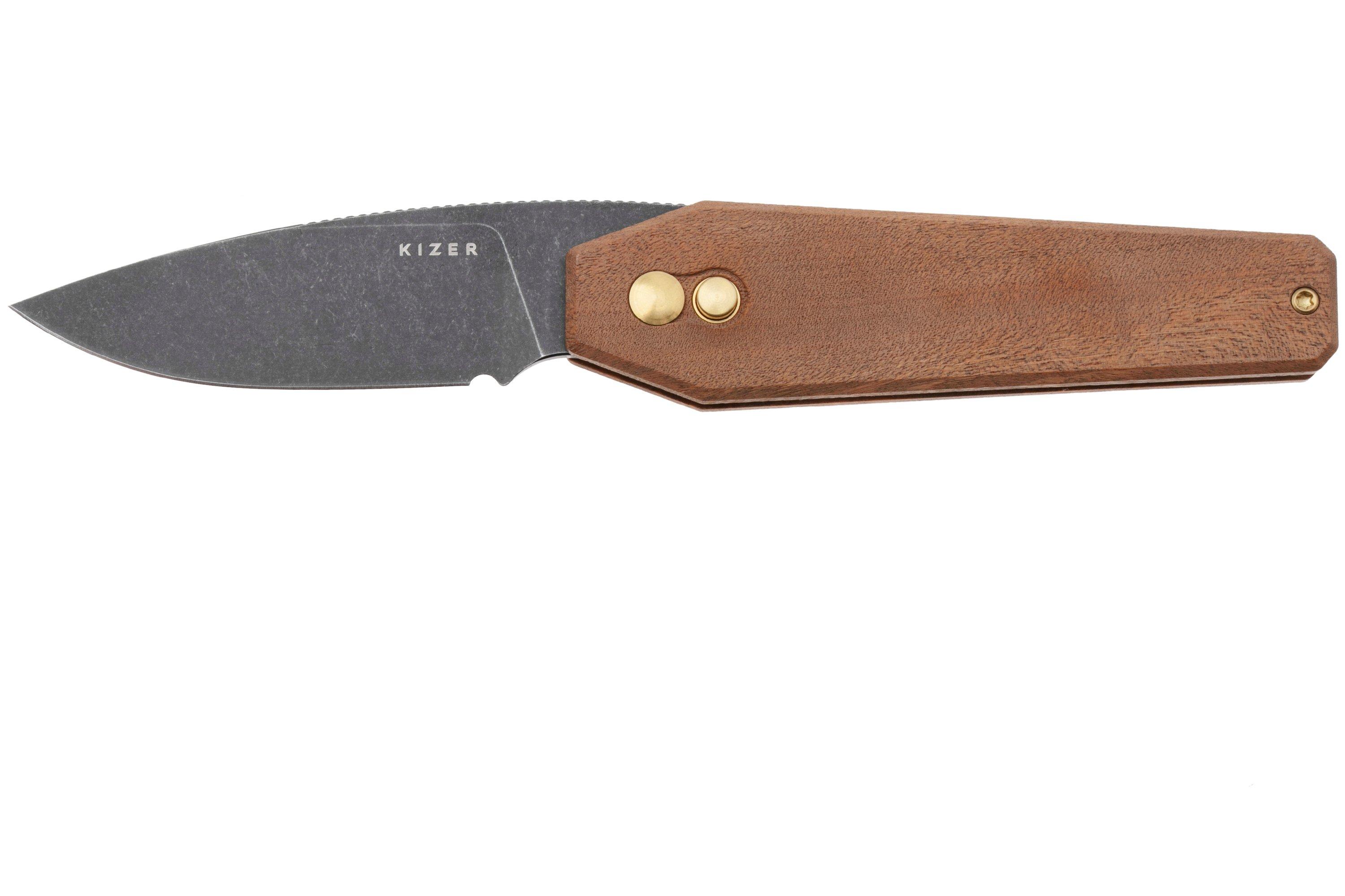 Kizer Tomb V3692A4, Black Nitro-V, Mkuruti Wood zakmes, Bradley Diaz ...