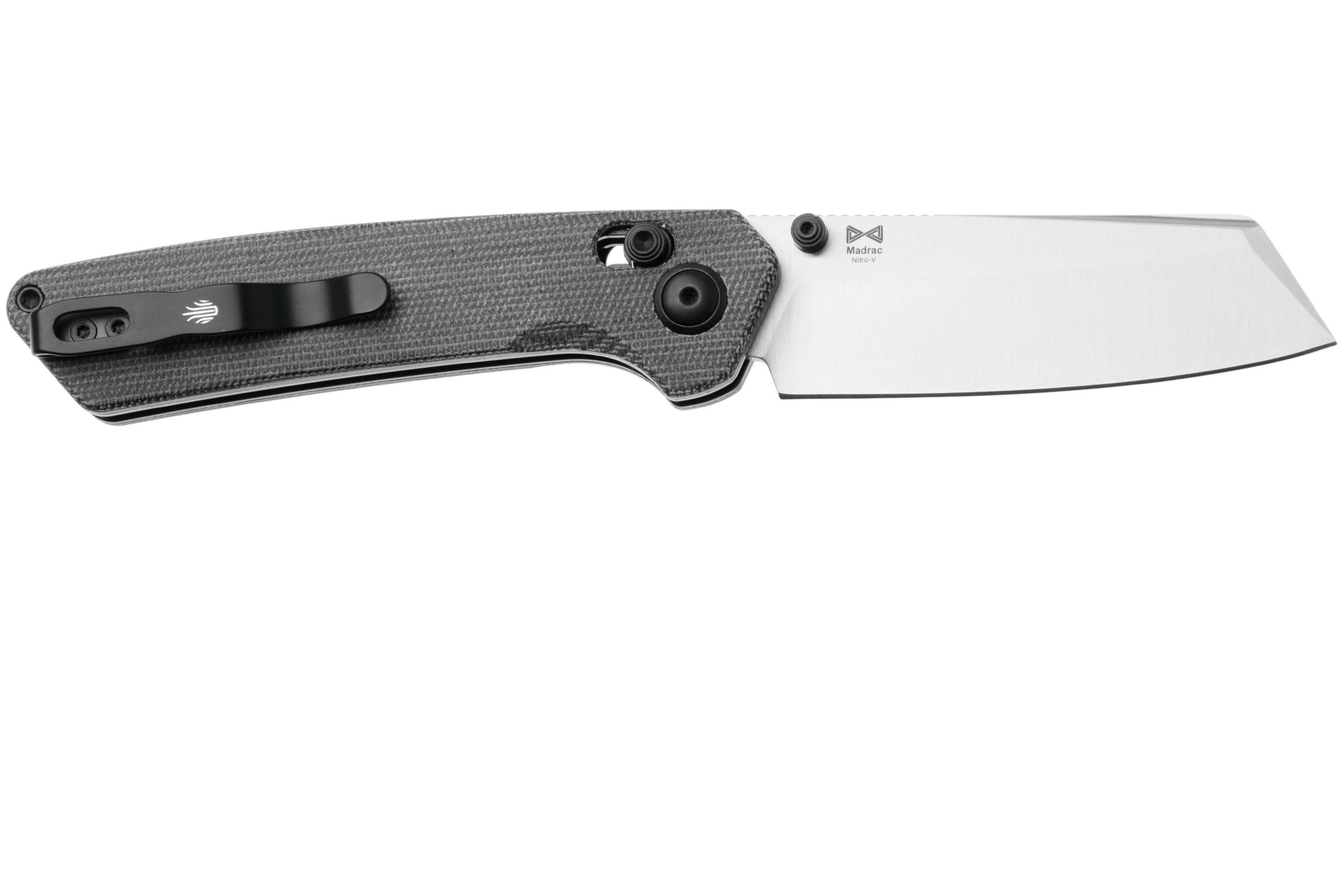 Kizer Madrac V3693A3 Satin Nitro-V, Norplex UltreX Micarta, pocket ...
