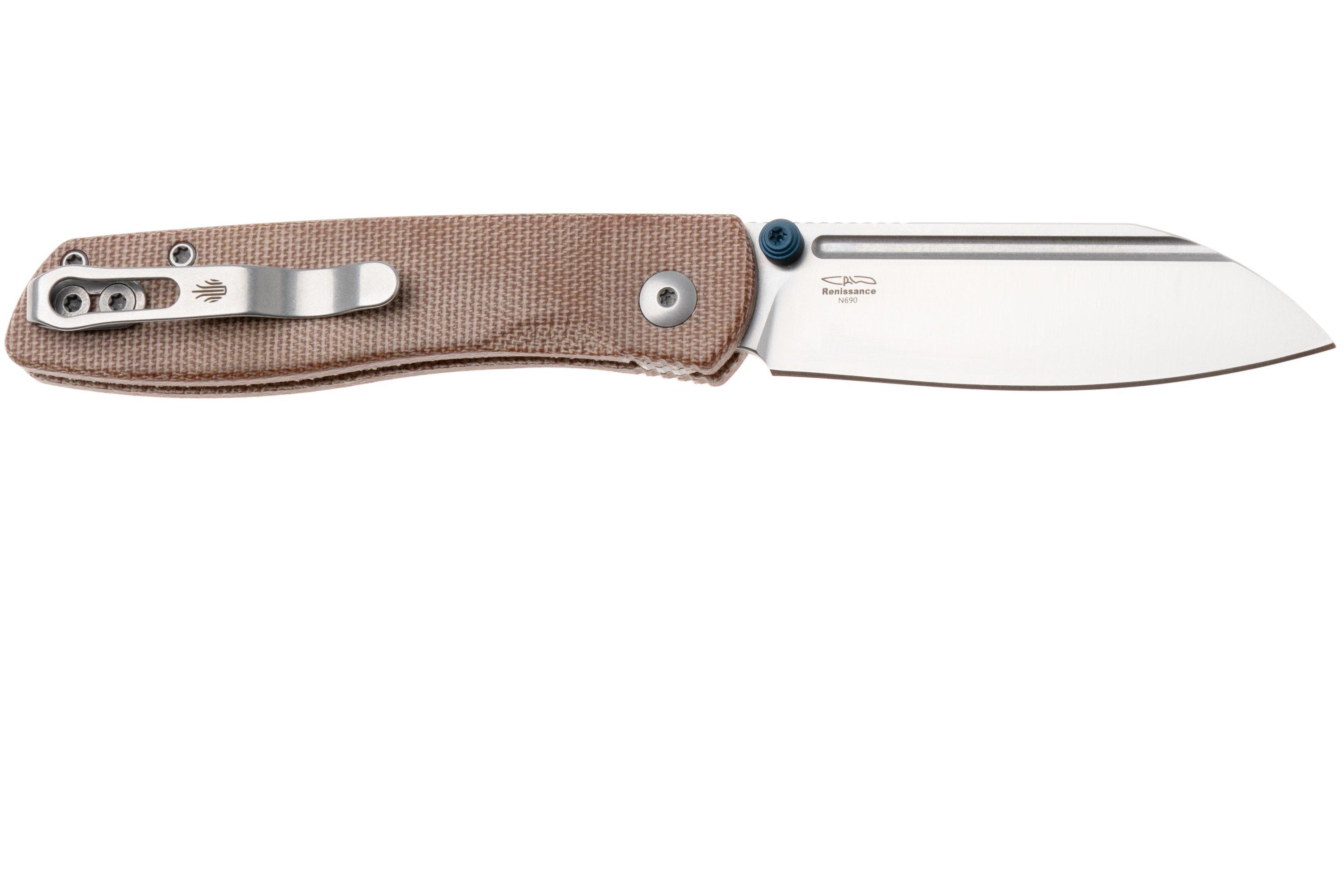 Kizer Vanguard Renissance V3698A2 Satin N690, Norplex UltreX Micarta ...