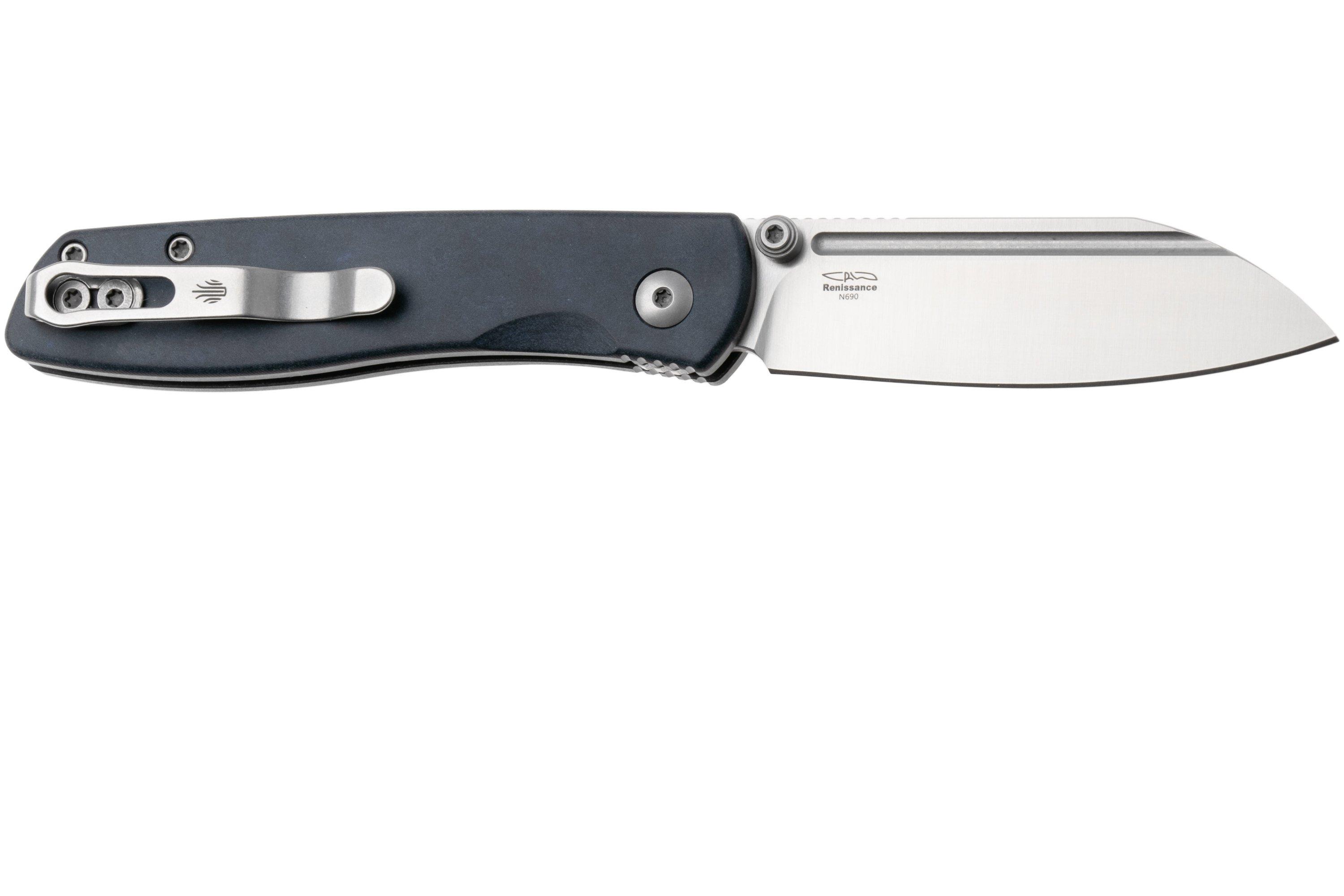 Kizer Vanguard Renissance V3698A3 Satin N690, Blue Richlite, navaja ...