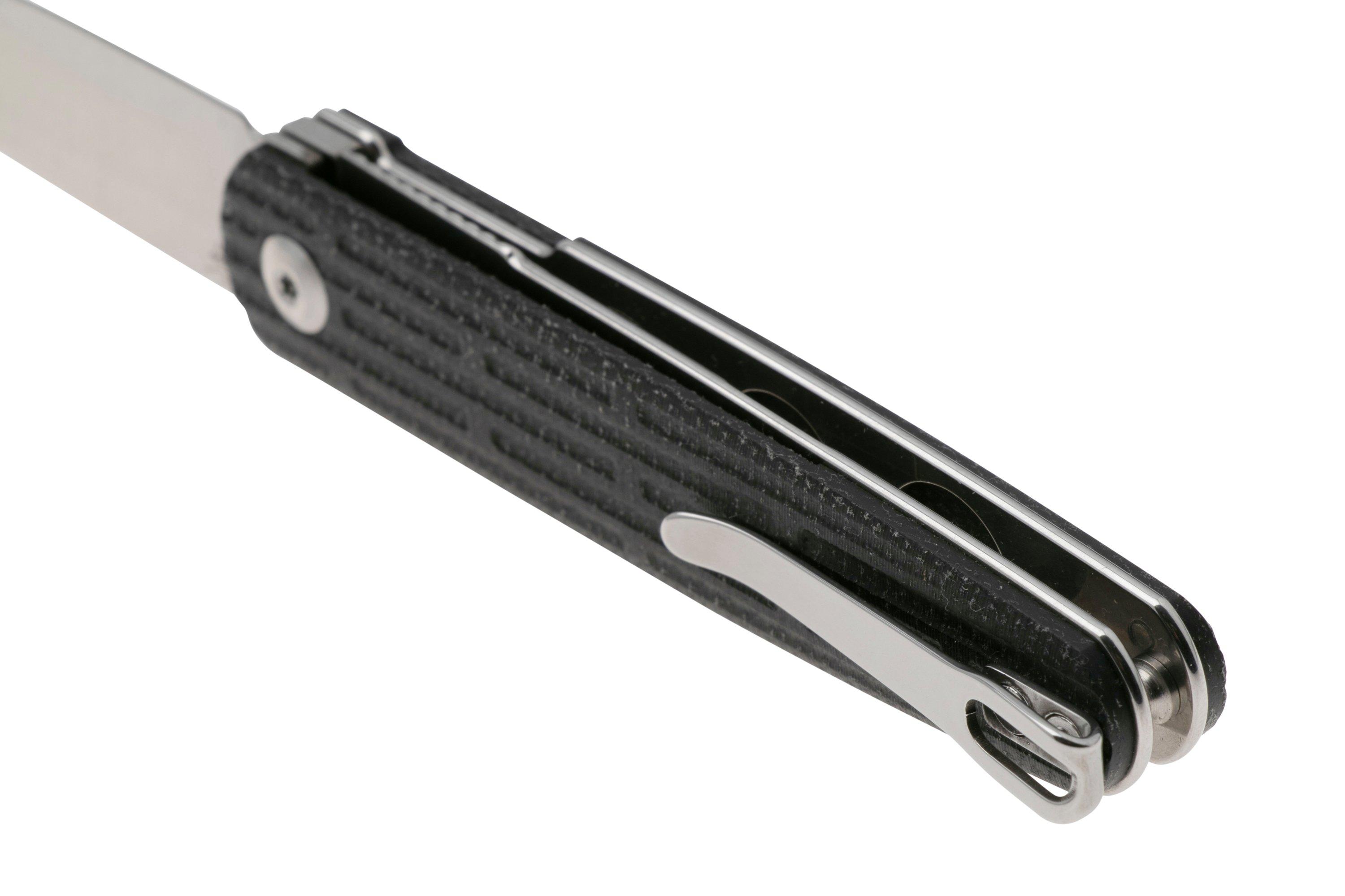 Kizer Bamboo V3722A1, Satin Nitro-V, Black Micarta pocket knife, Maksim ...