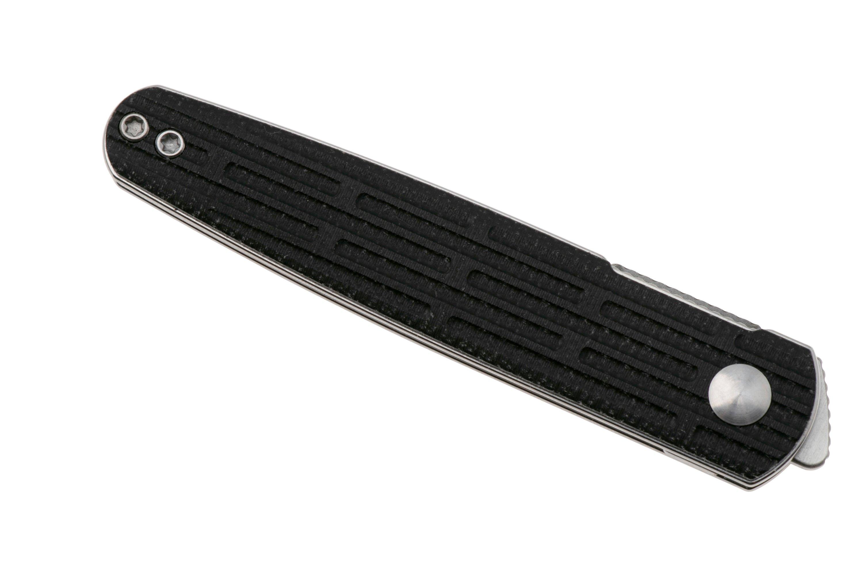 Kizer Bamboo V3722A1, Satin Nitro-V, Black Micarta pocket knife, Maksim ...