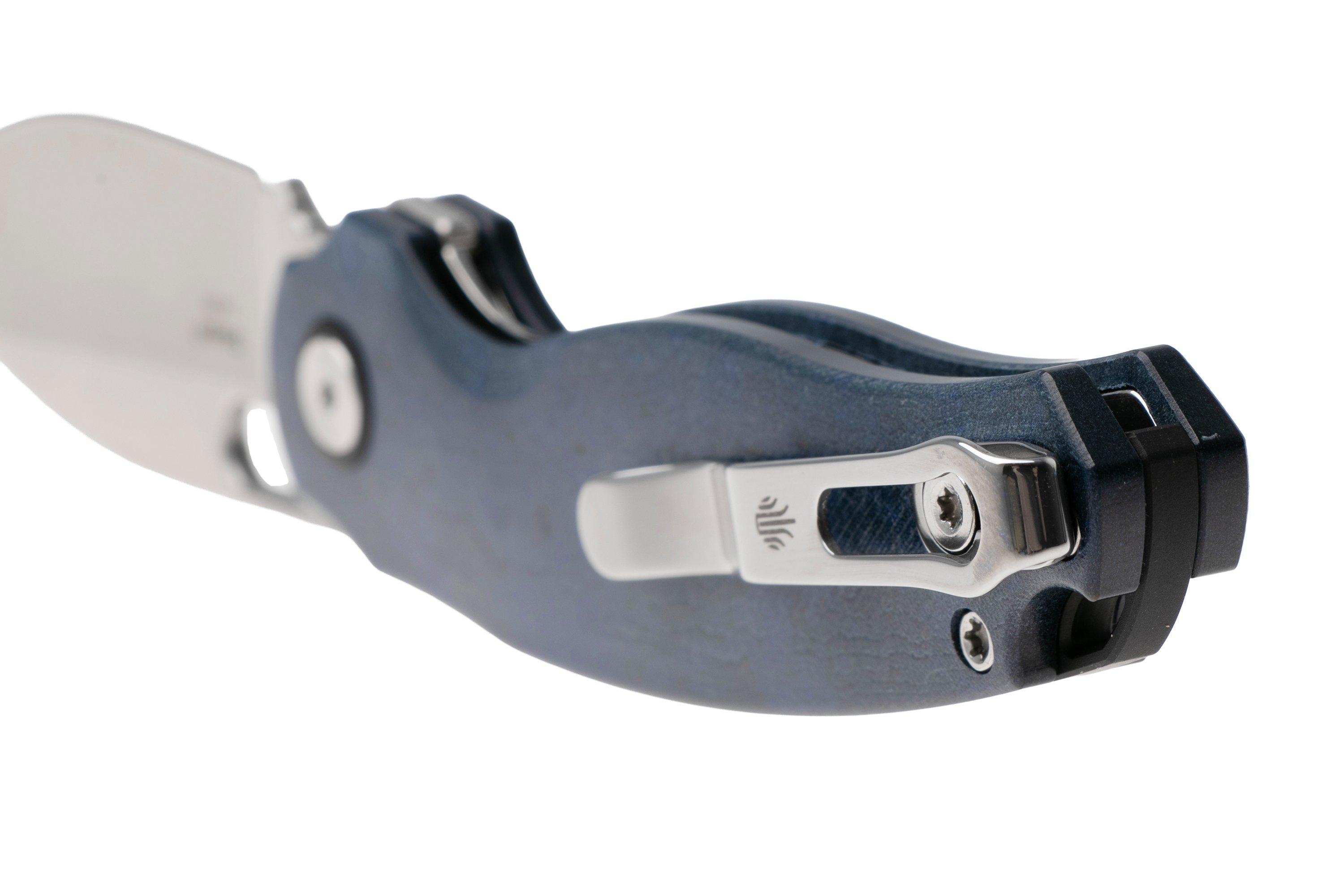 Kizer Vanguard Seagull V3770A2 Stonewashed 14C28N, Blue Canyon Richlite ...