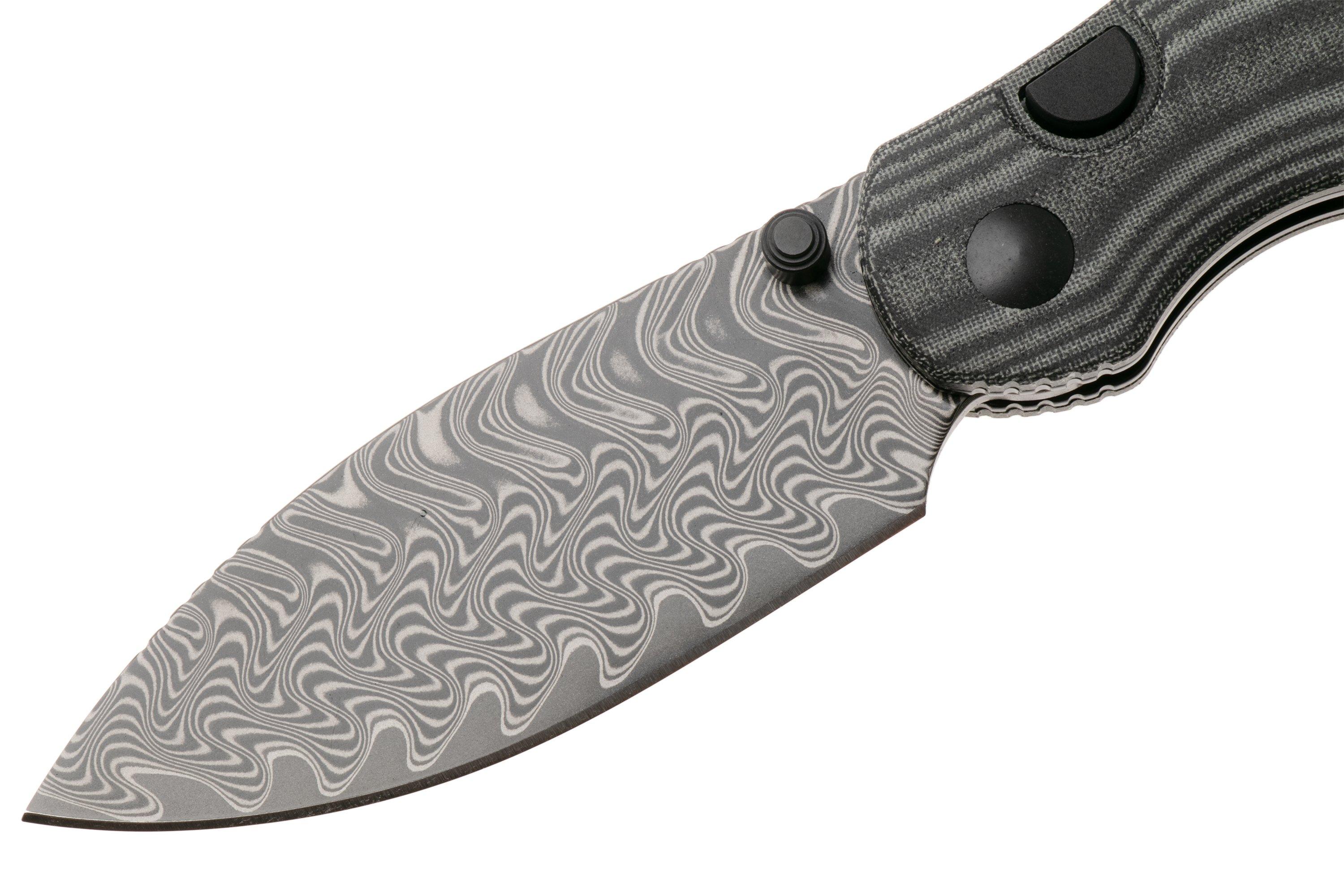 Kizer Vanguard Phoca BD V3781BDA3 Acid Washed Damascus, Black Norplex ...