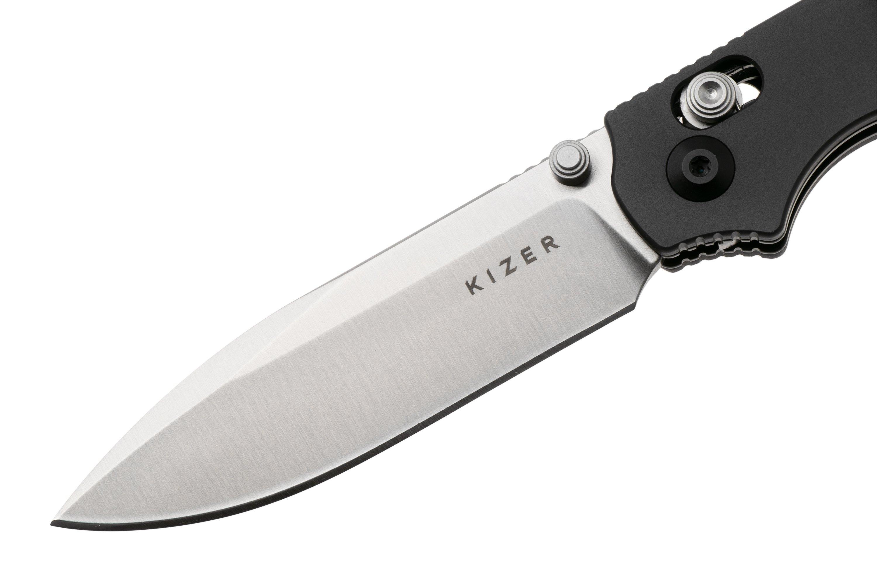 Kizer Pokiman CD V3789A2 Satin AEB-L, Gray Aluminum, pocket knife ...