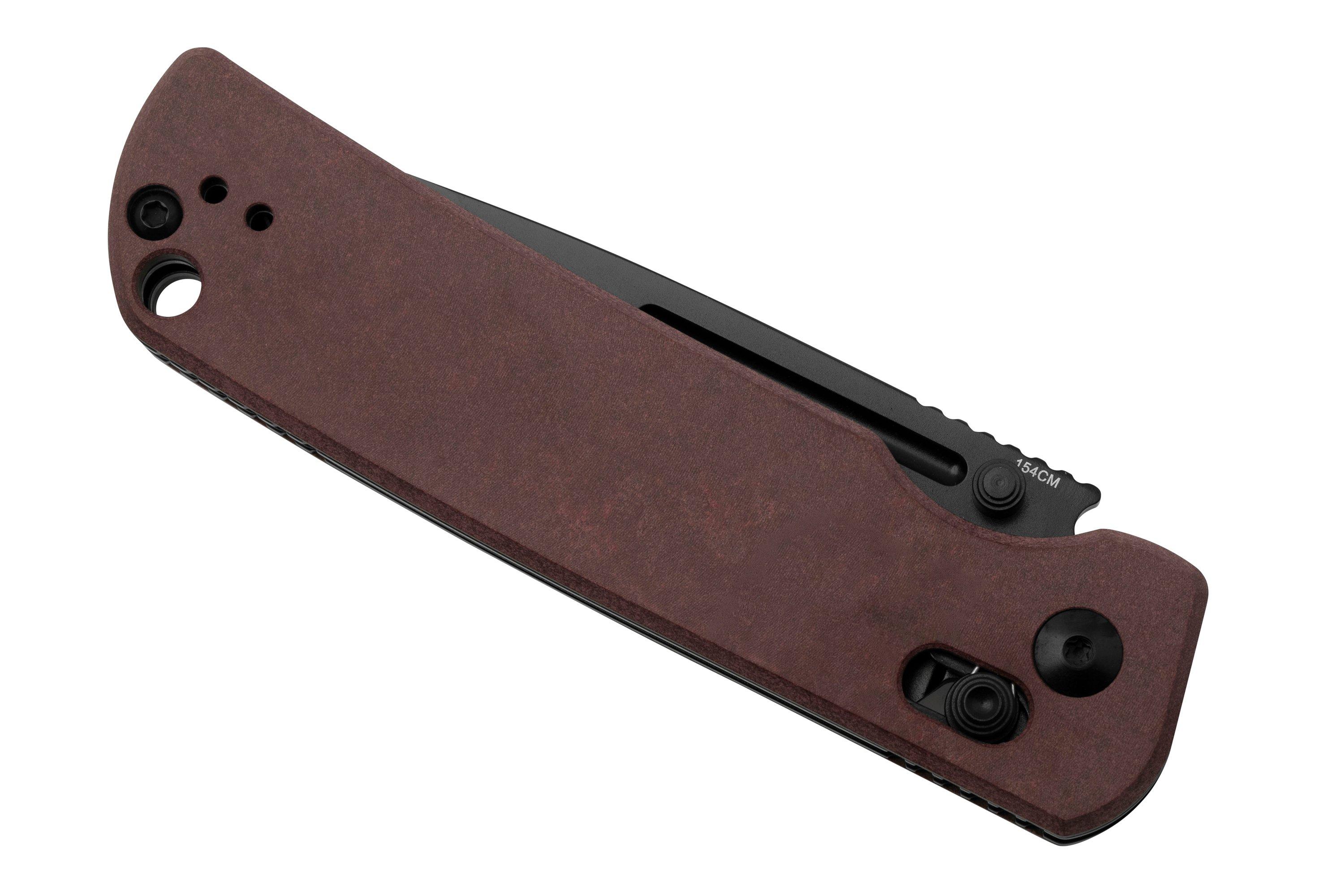 Kizer Escort V4481C1, Red Richlite pocket knife Dirk Pinkerton design ...