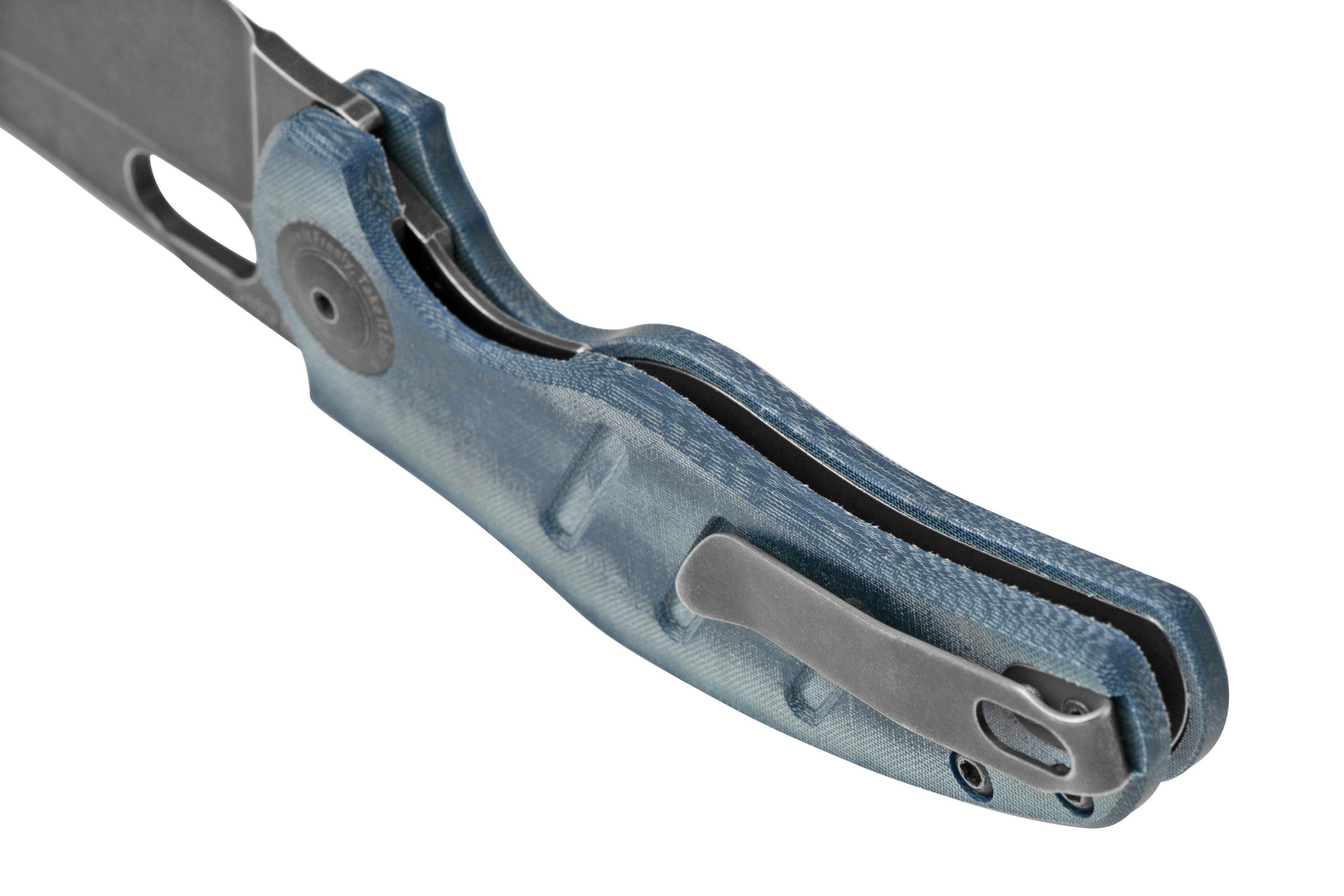 Kizer Vanguard C01C V4488C2 Denim Micarta pocket knife, Sheepdog design ...