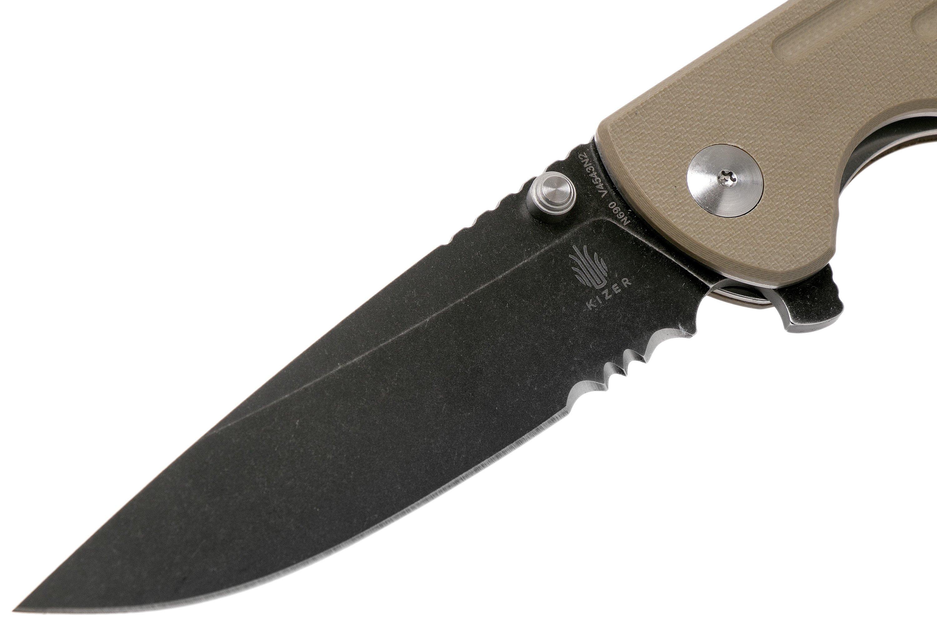 Kizer Vanguard Justice Tan V4543N2 pocket knife, Nhut Huynh en Azo ...