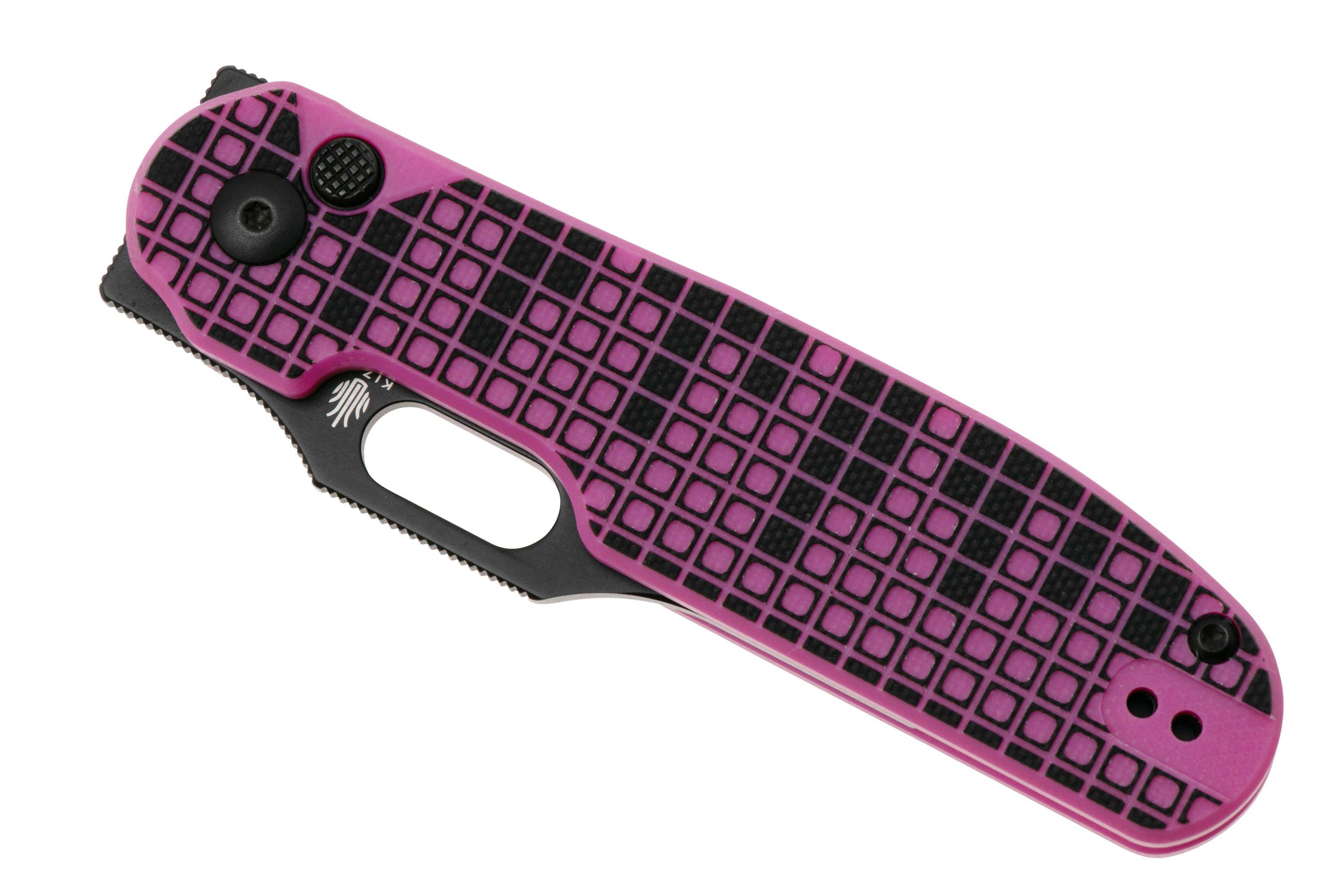 Kizer Vanguard Cormorant V4562A2 Black Nitro V, Black and Pink G10 ...