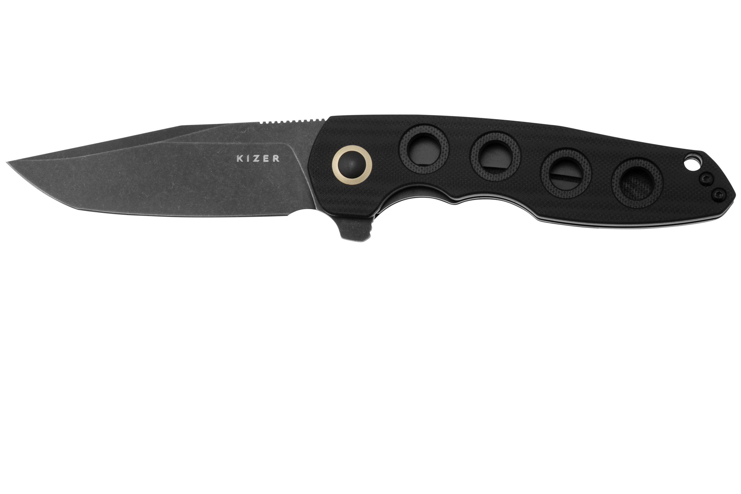 Kizer Vanguard Z-82 V4568A1, Blackwashed Nitro-V, Black G10 pocket ...