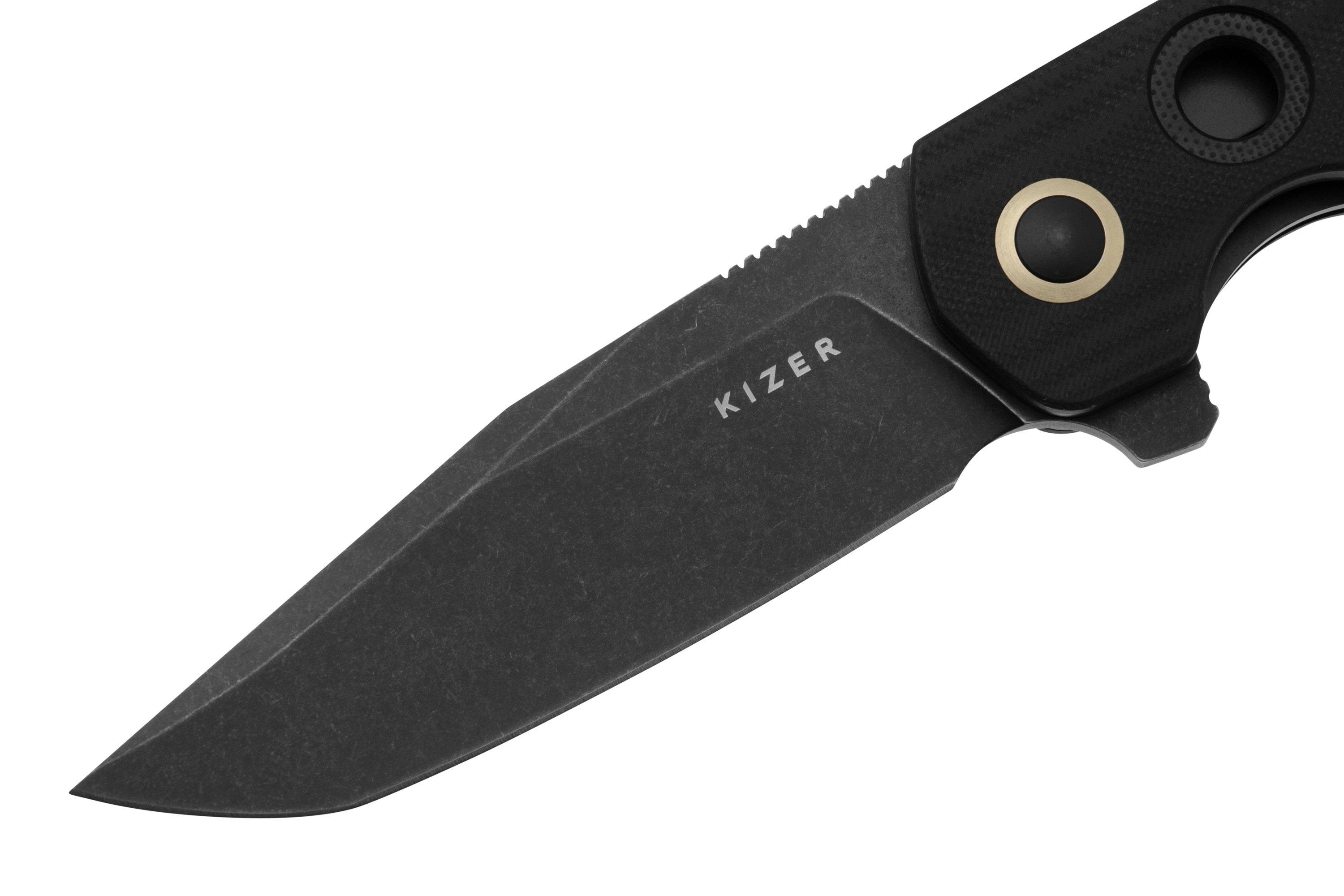 Kizer Vanguard Z-82 V4568A1, Blackwashed Nitro-V, Black G10 pocket ...