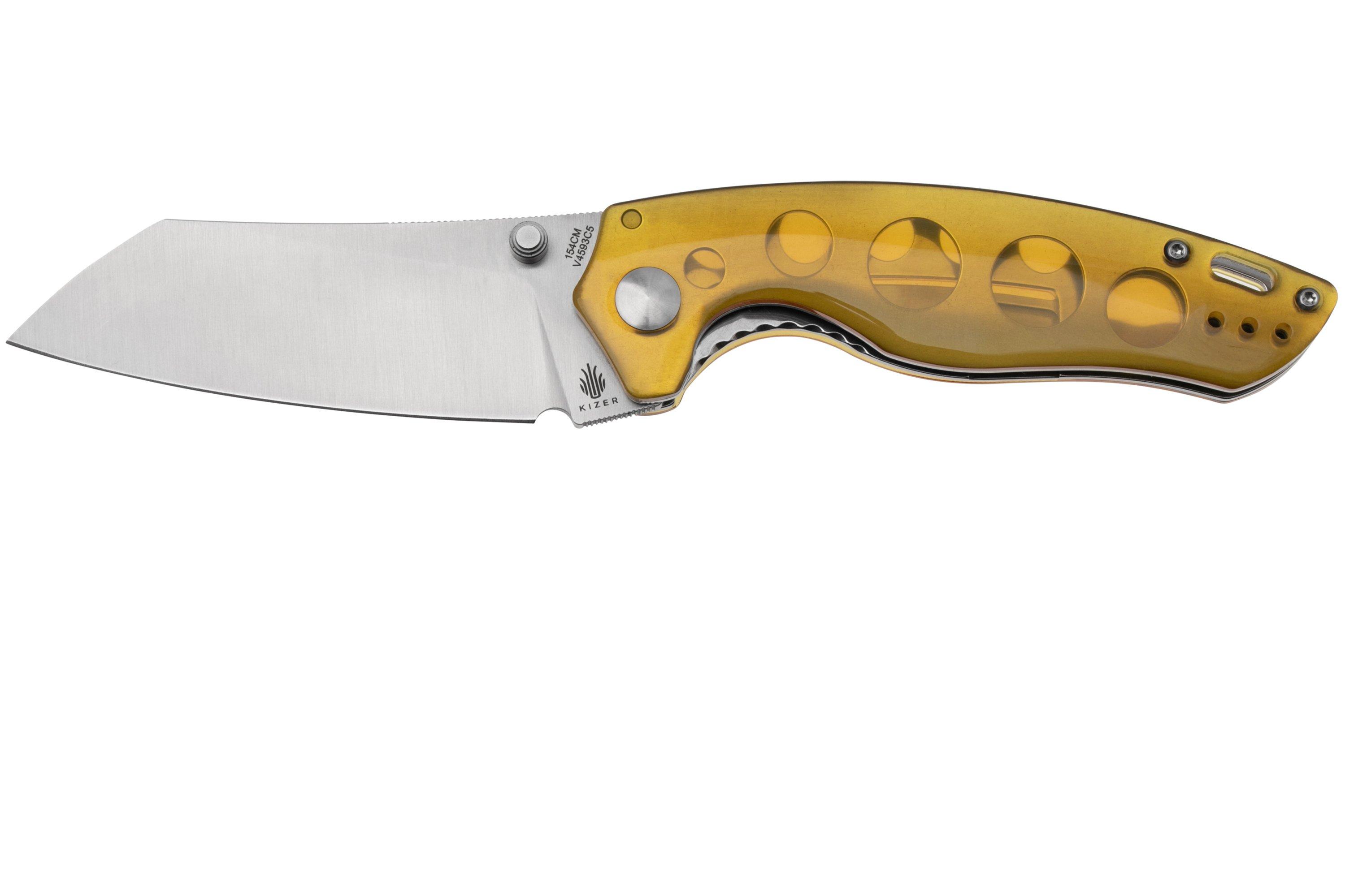Kizer Towser K V4593C5 Satin 154CM, PEI Ultem Handle, pocket knife, Azo ...