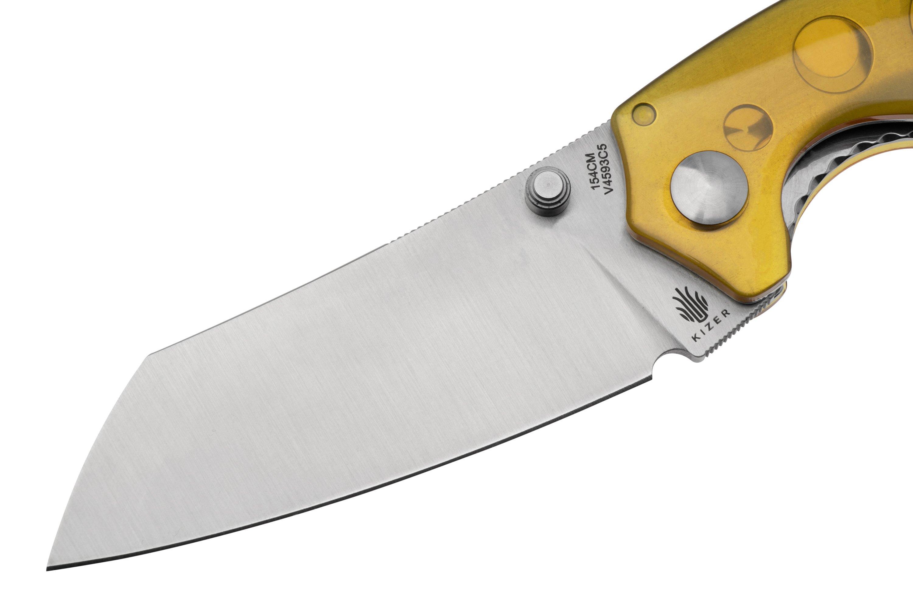 Kizer Towser K V4593C5 Satin 154CM, PEI Ultem Handle, pocket knife, Azo ...