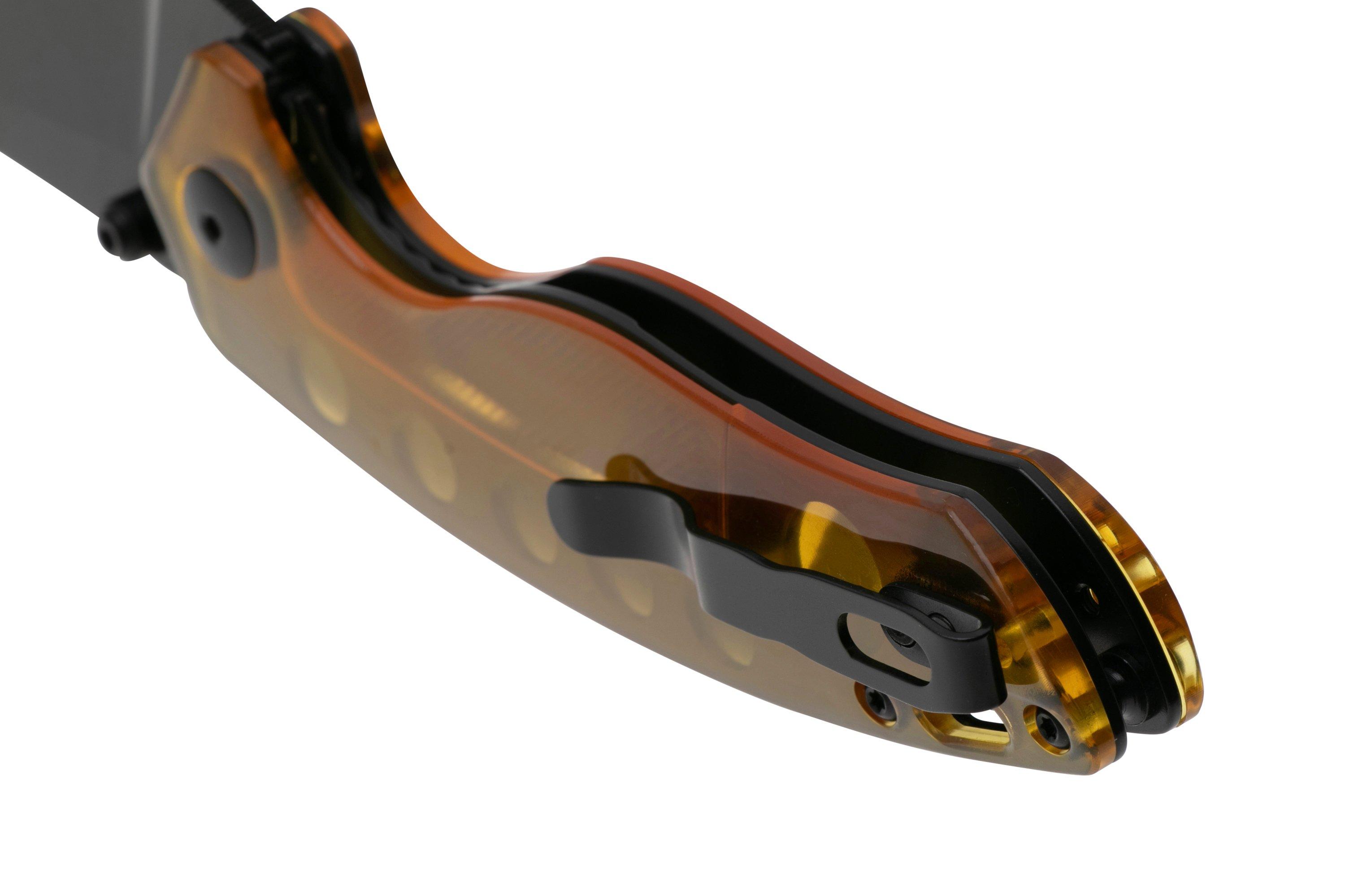 Kizer Towser K V4593C6 Blackwashed 154CM, PEI Ultem handle, pocket ...