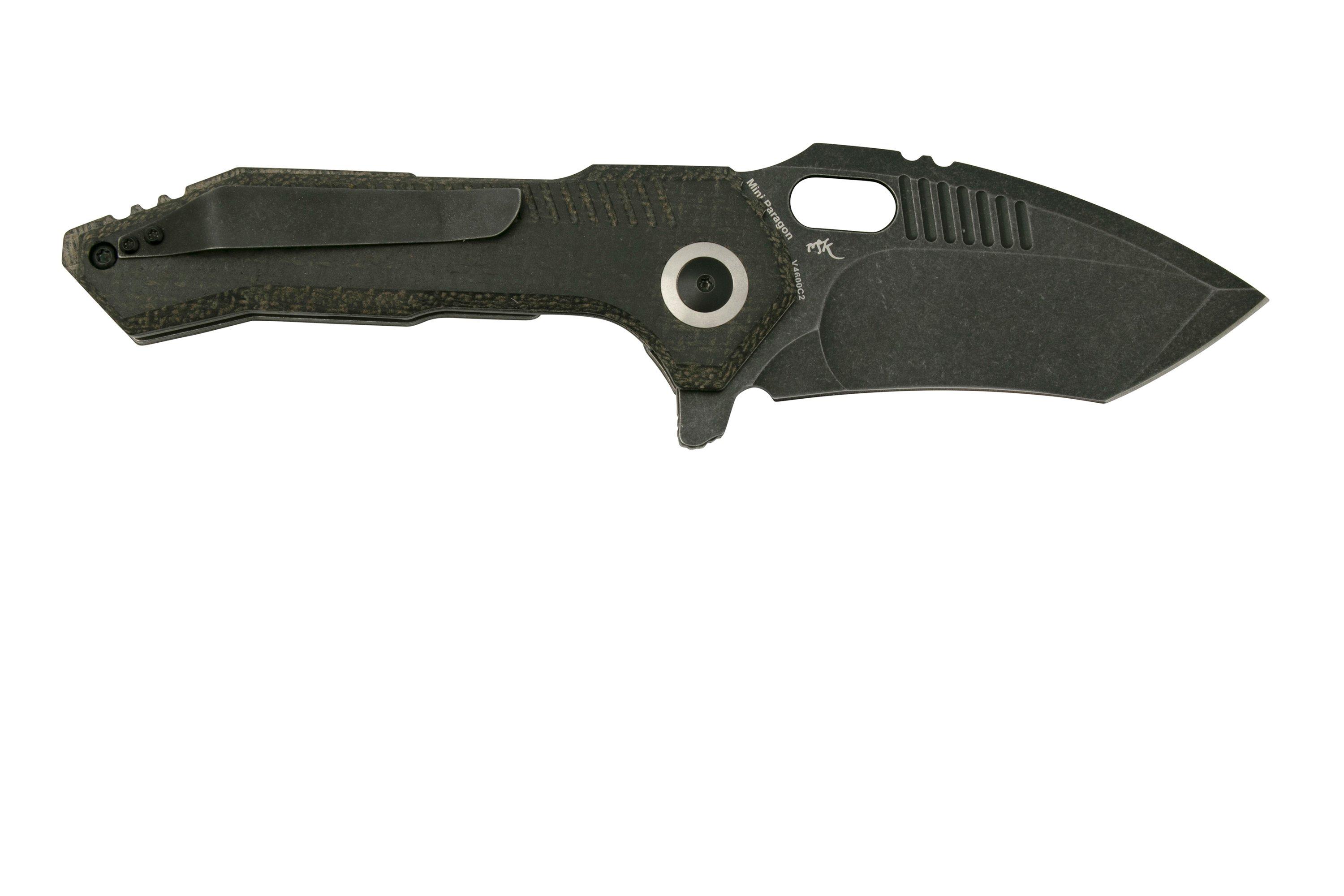 Kizer Mini Paragon V4600C2, 154CM, Black Micarta pocket knife, RS ...