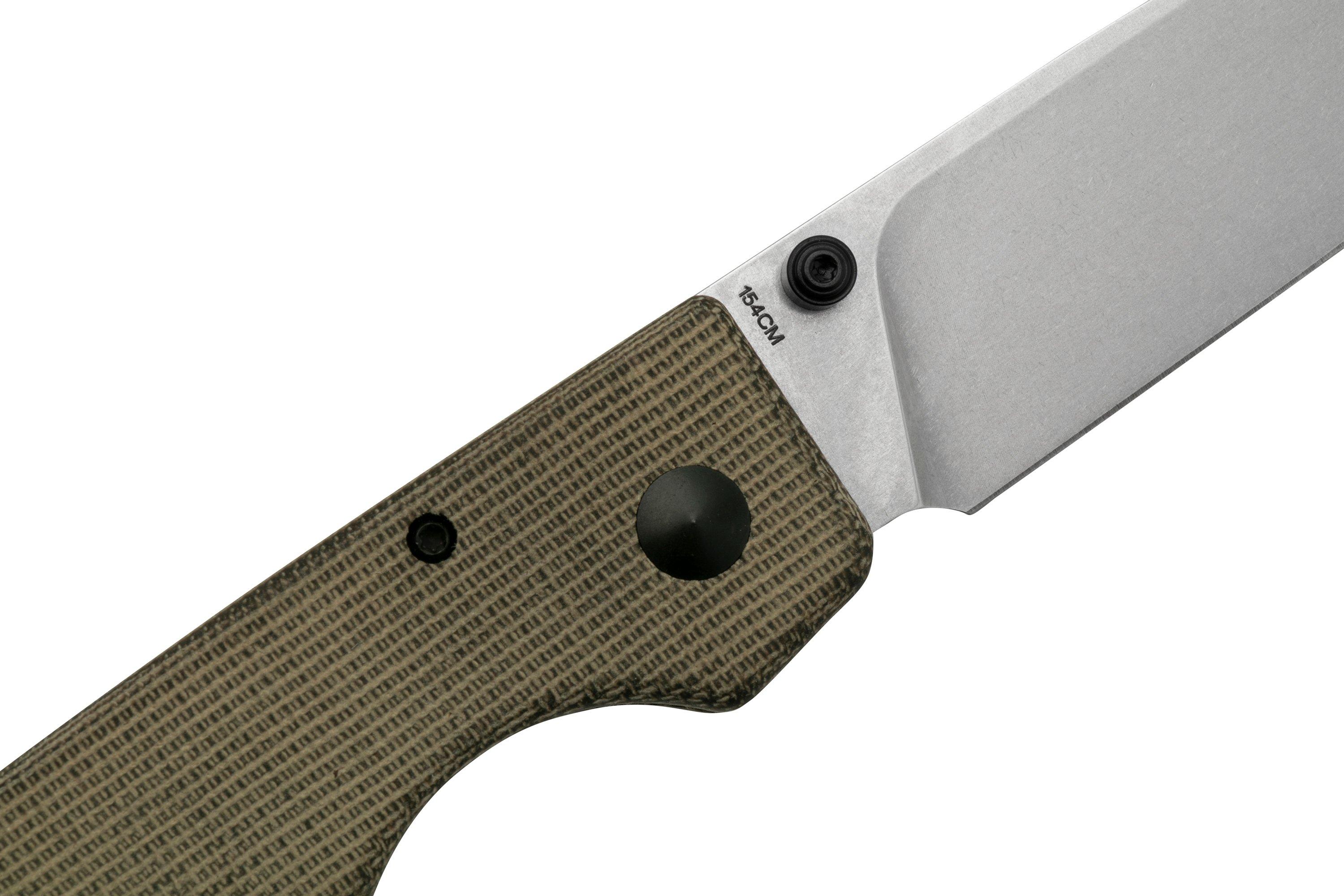Kizer Original XL, V4605C1 Green Micarta, 154CM pocket knife ...