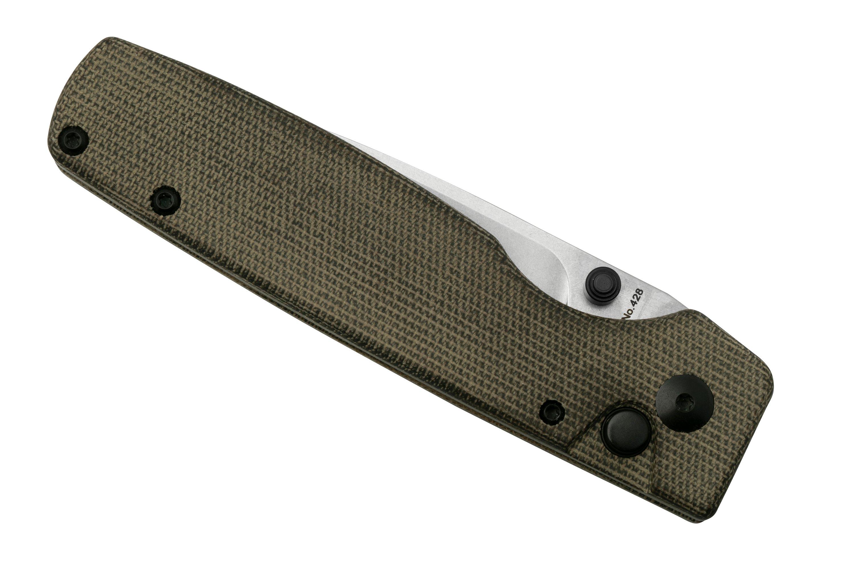 Kizer Original XL, V4605C1 Green Micarta, 154CM pocket knife ...