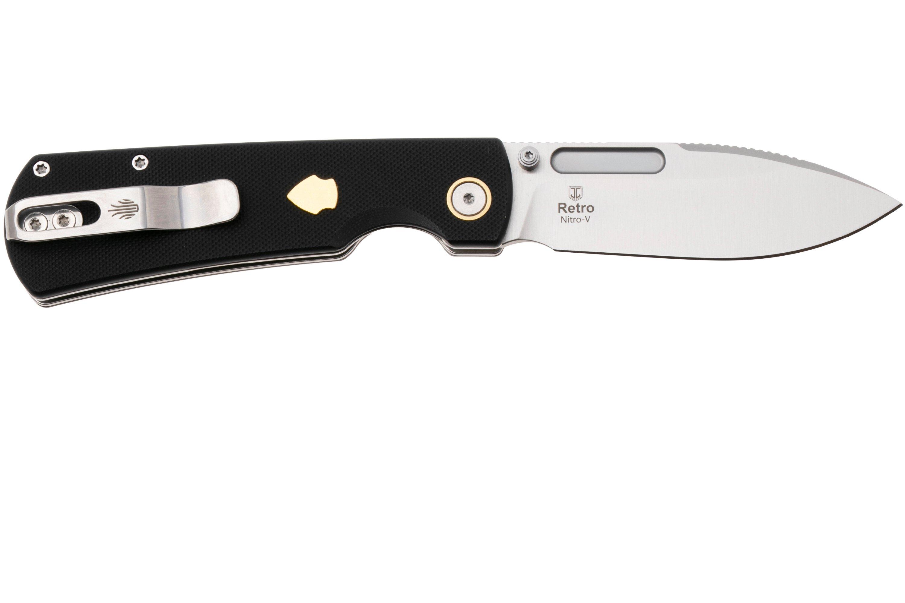 Kizer Vanguard Retro V4726A2 Satin Nitro-V, Black G10 Brass, pocket ...