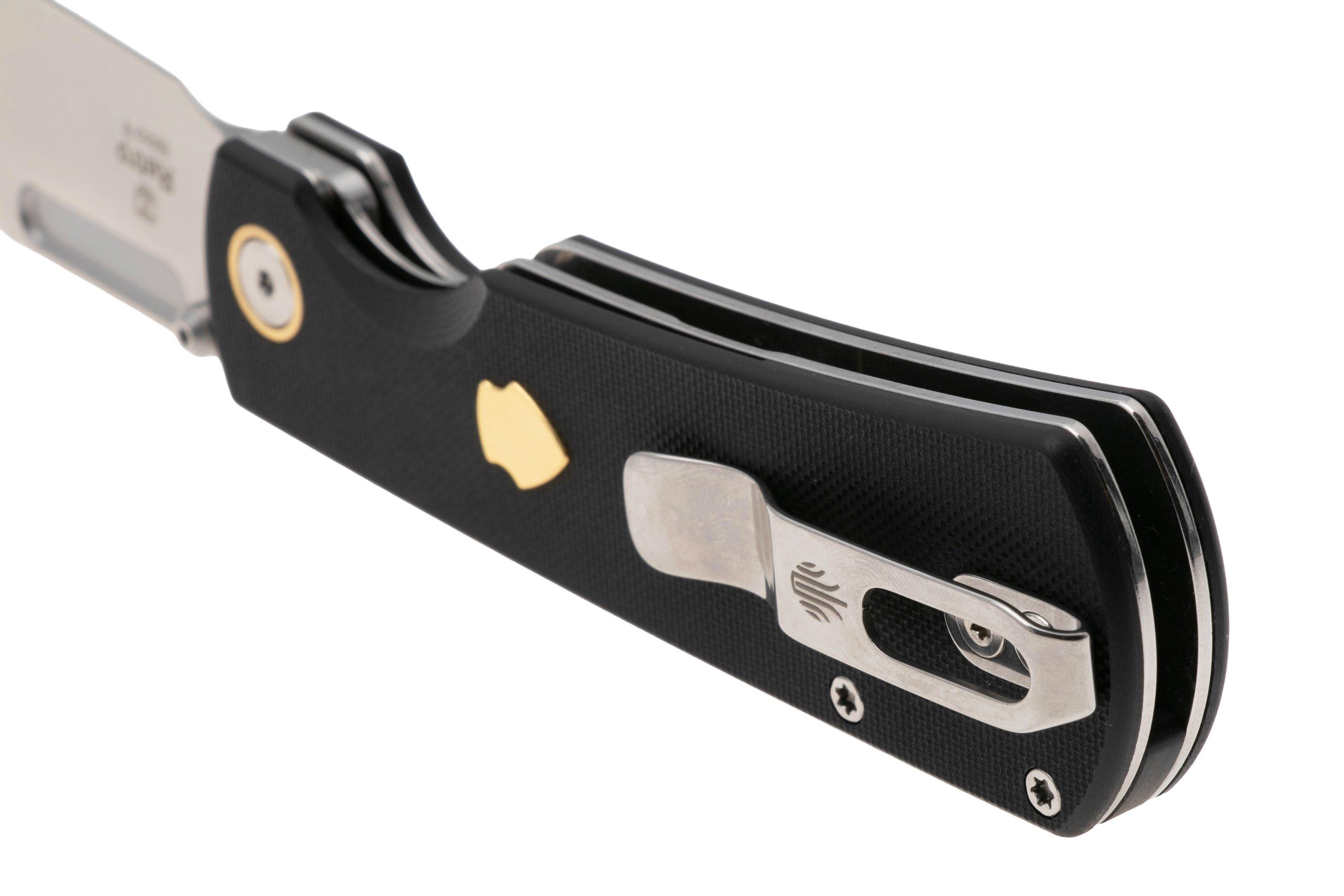 Kizer Vanguard Retro V4726A2 Satin Nitro-V, Black G10 Brass, pocket ...