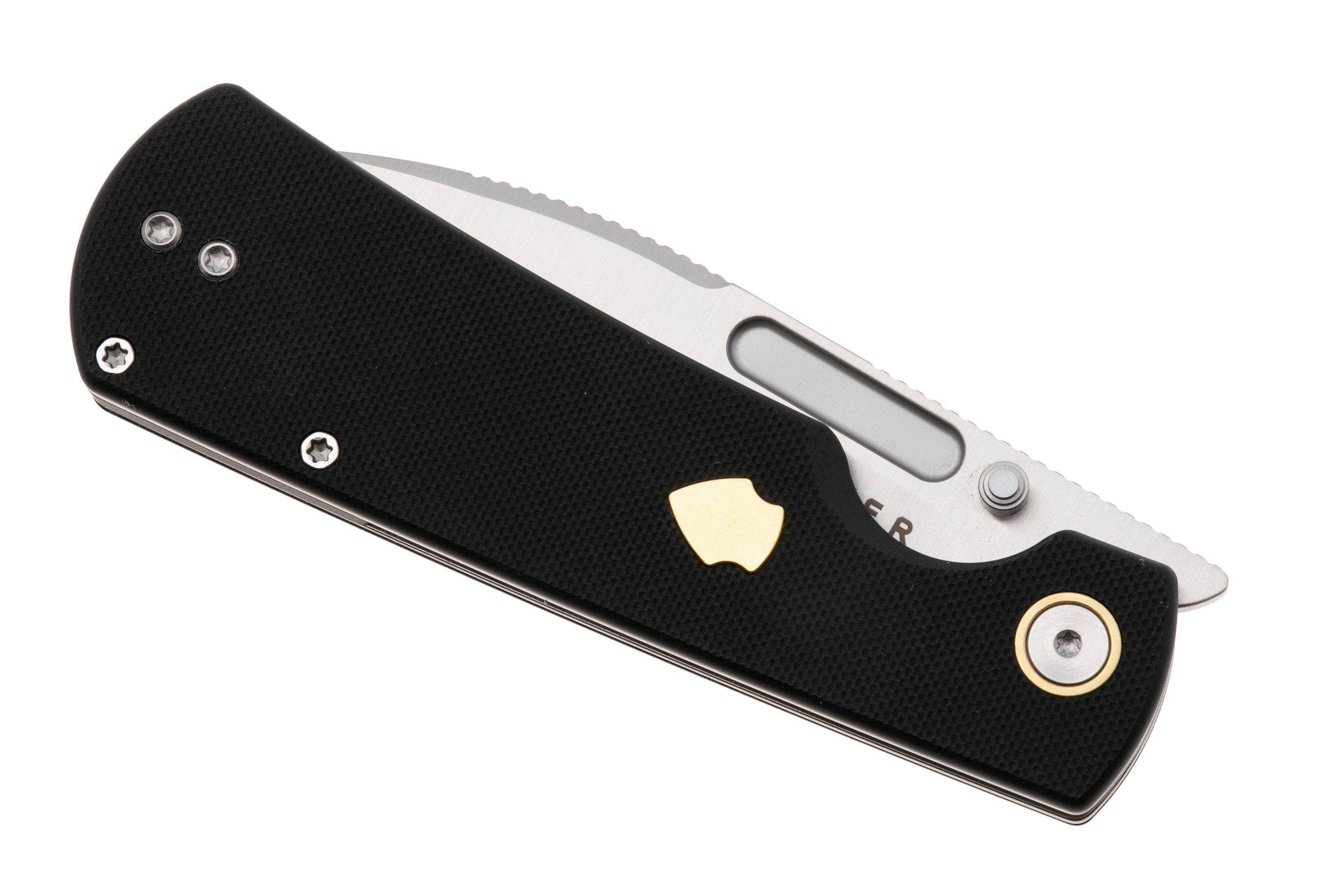 Kizer Vanguard Retro V4726A2 Satin Nitro-V, Black G10 Brass, pocket ...
