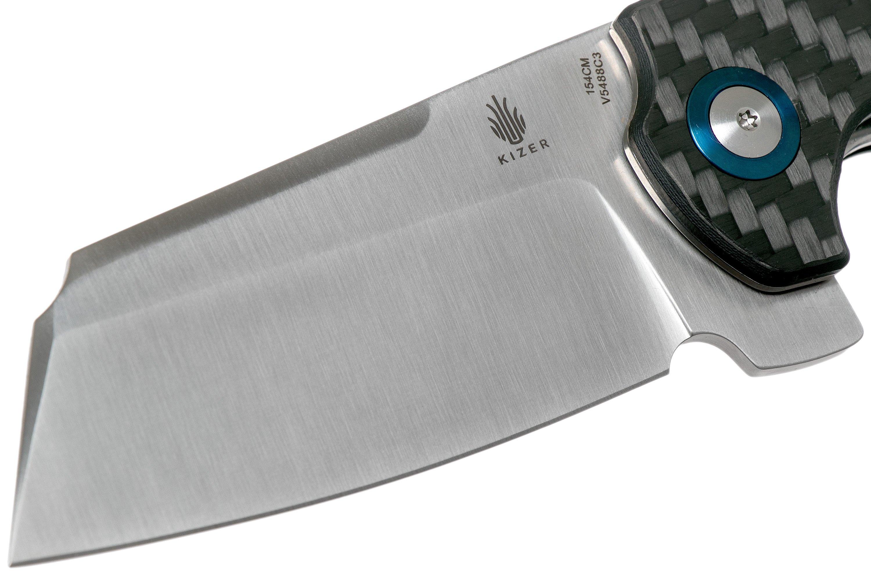 Kizer C01C Sheepdog XL Carbon fibre V5488C3 pocket knife ...