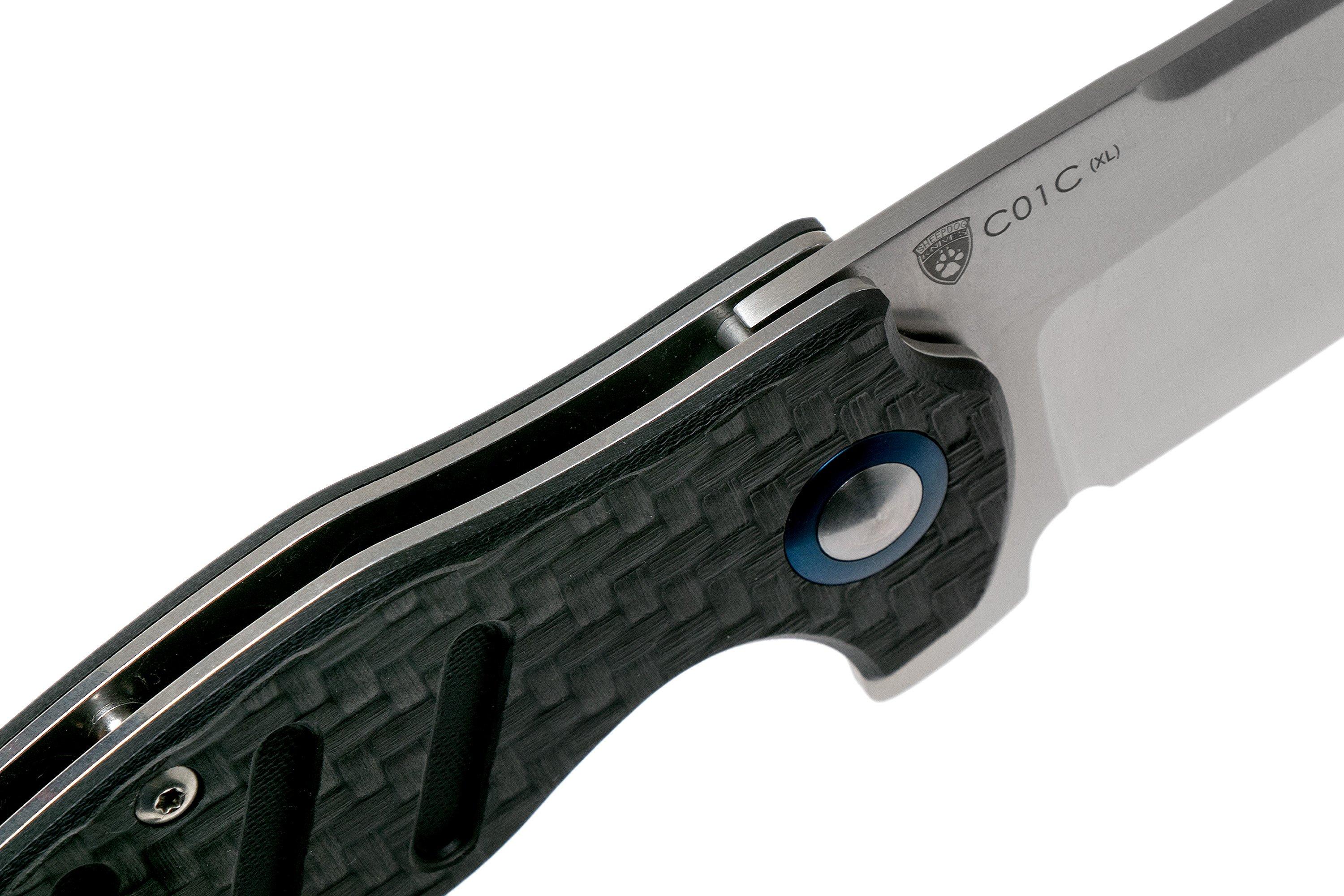Kizer C01C Sheepdog XL Carbon fibre V5488C3 pocket knife ...