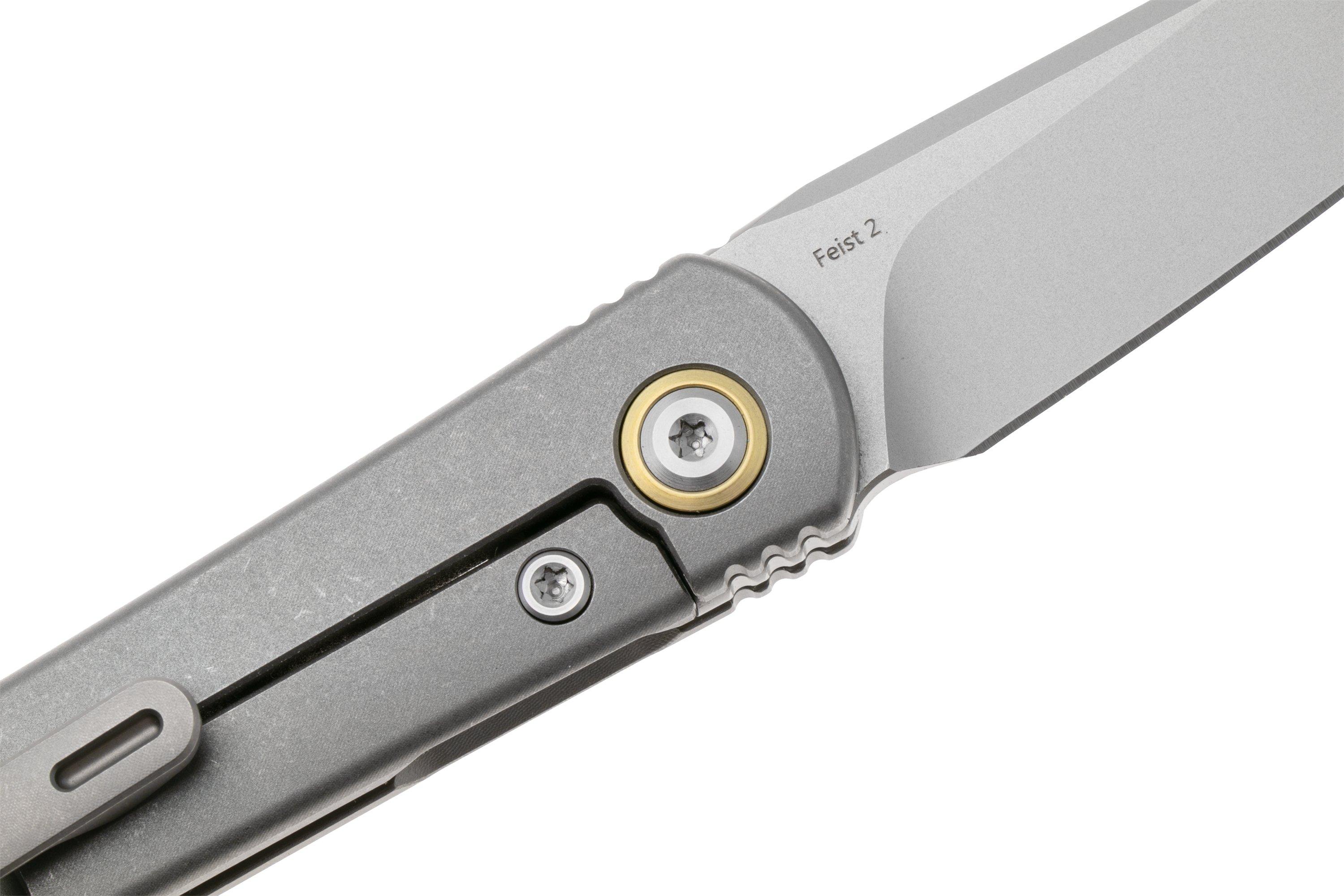 Kizer Feist 2 X Series ZX-3499-2A1 Stonewashed M390, Titanium, pocket ...