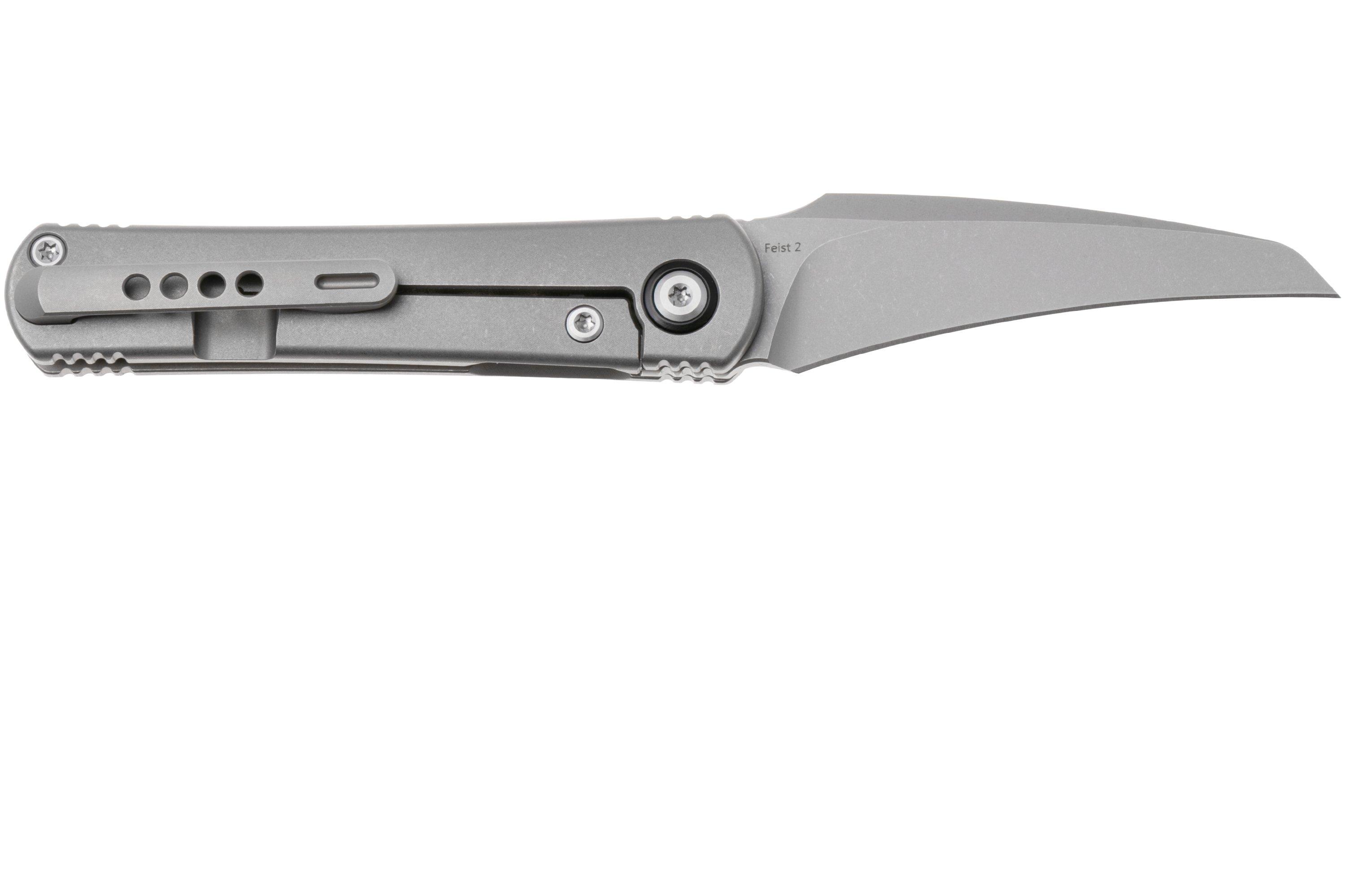 Kizer Feist 2 X Series ZX-3499-2A3 Stonewashed M390, Titanium, pocket ...