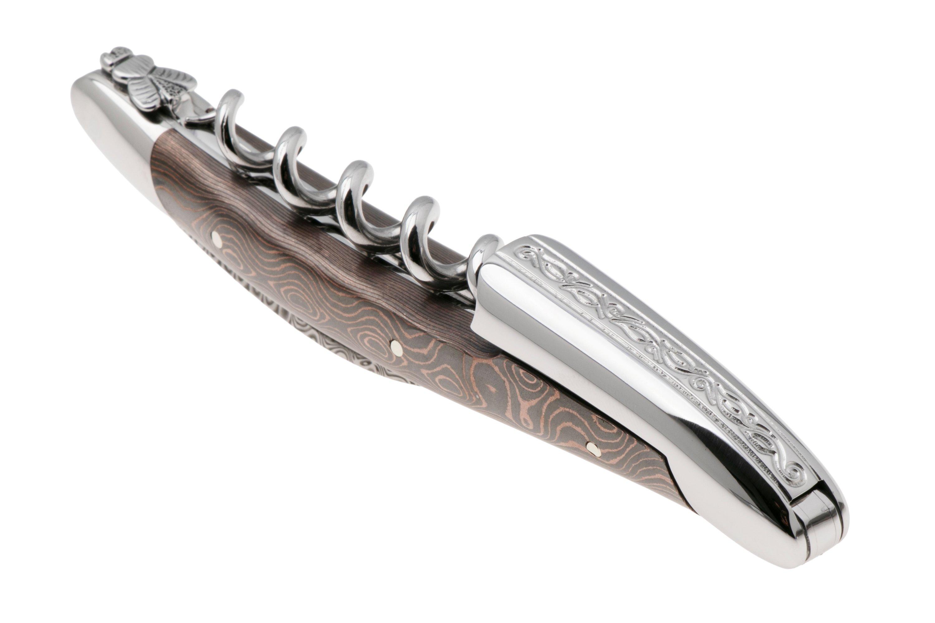 Forge de Laguiole 00008359, Munin Stainless Damascus, Hand Chiseled Bee ...