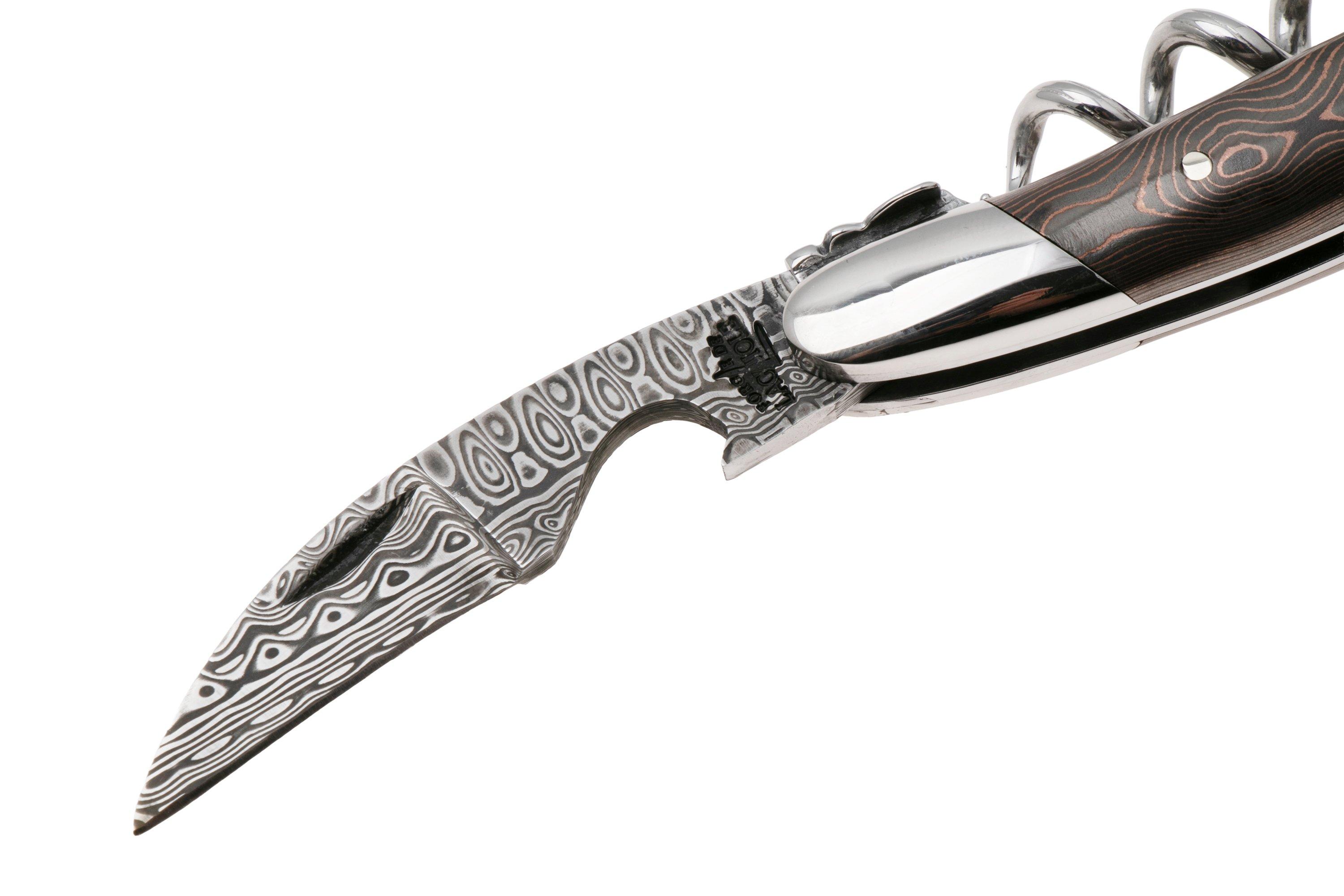 Forge de Laguiole 00008359, Munin Stainless Damascus, Hand Chiseled Bee ...