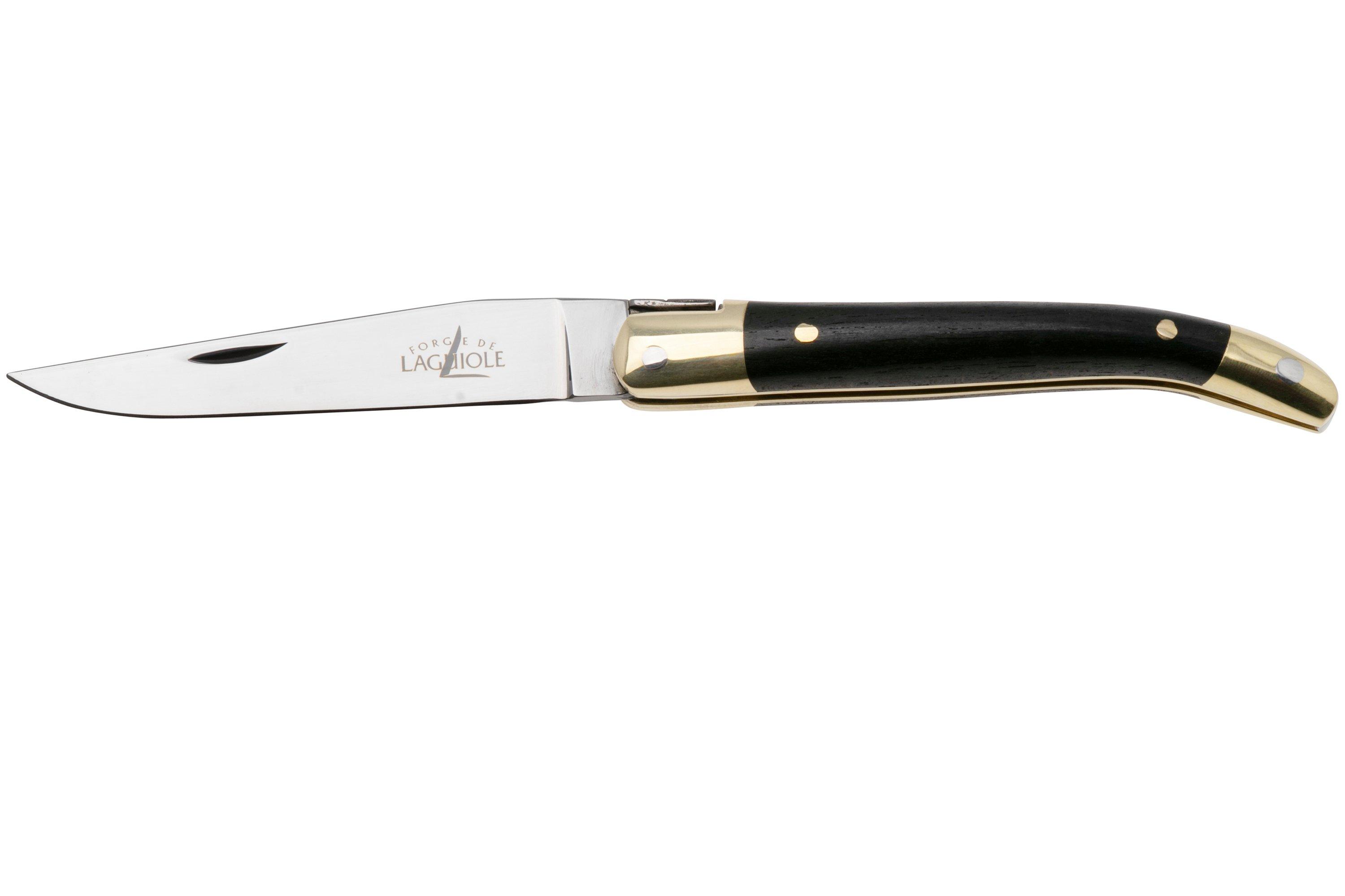Forge de Laguiole LA127EB Ebony Wood, polished, Laguiole pocket knife ...
