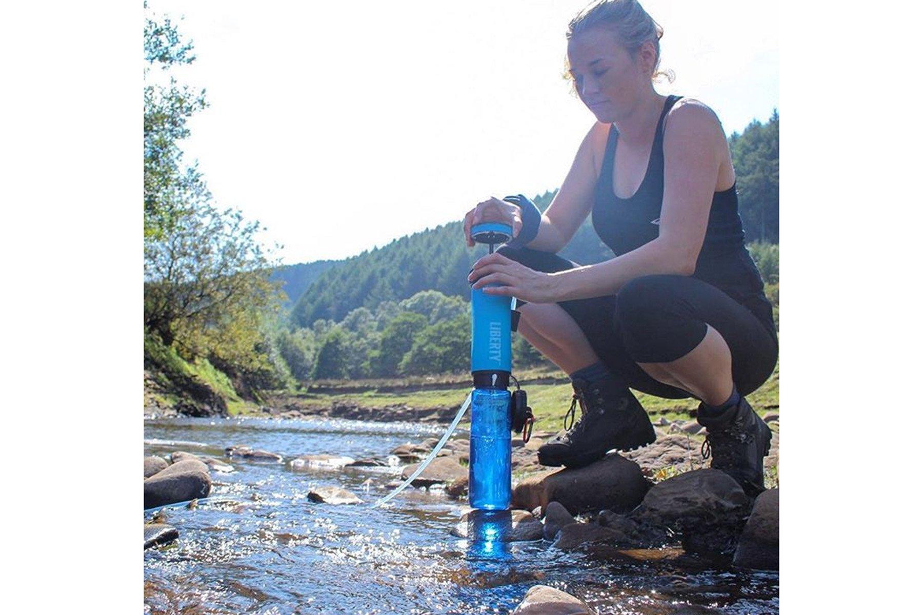 LifeSaver Liberty™ water bottle with a filter, blue | Advantageously ...