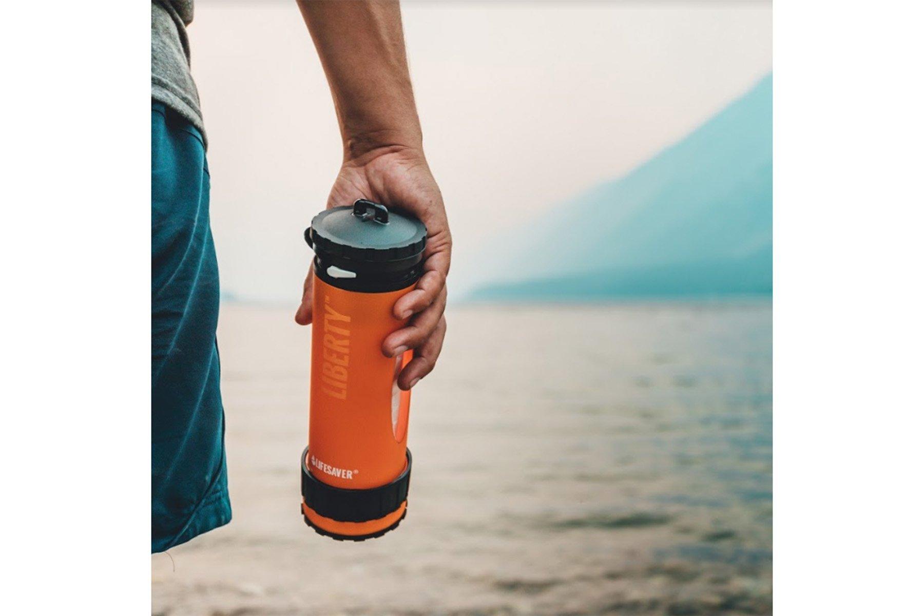 LifeSaver Liberty™ water bottle with a filter, orange | Advantageously ...