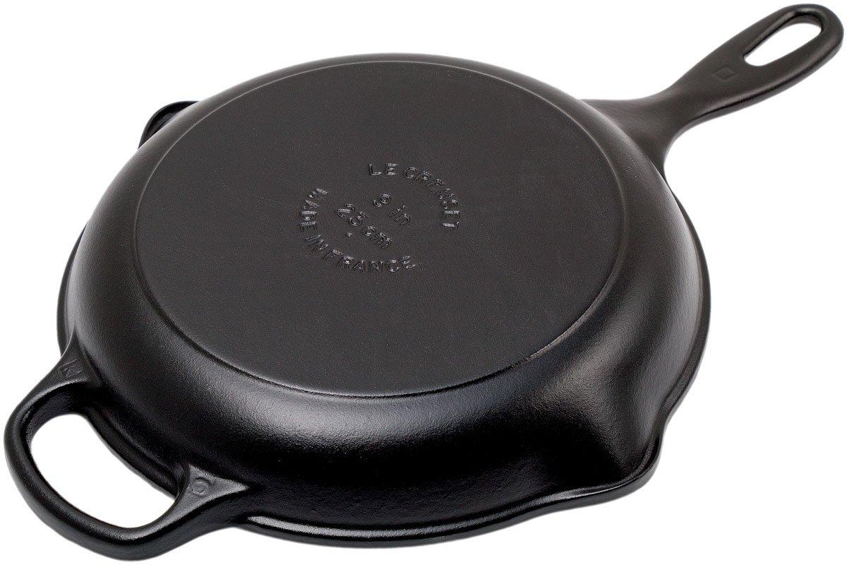 Le Creuset cast-iron skillet 23 cm round, black | Advantageously ...