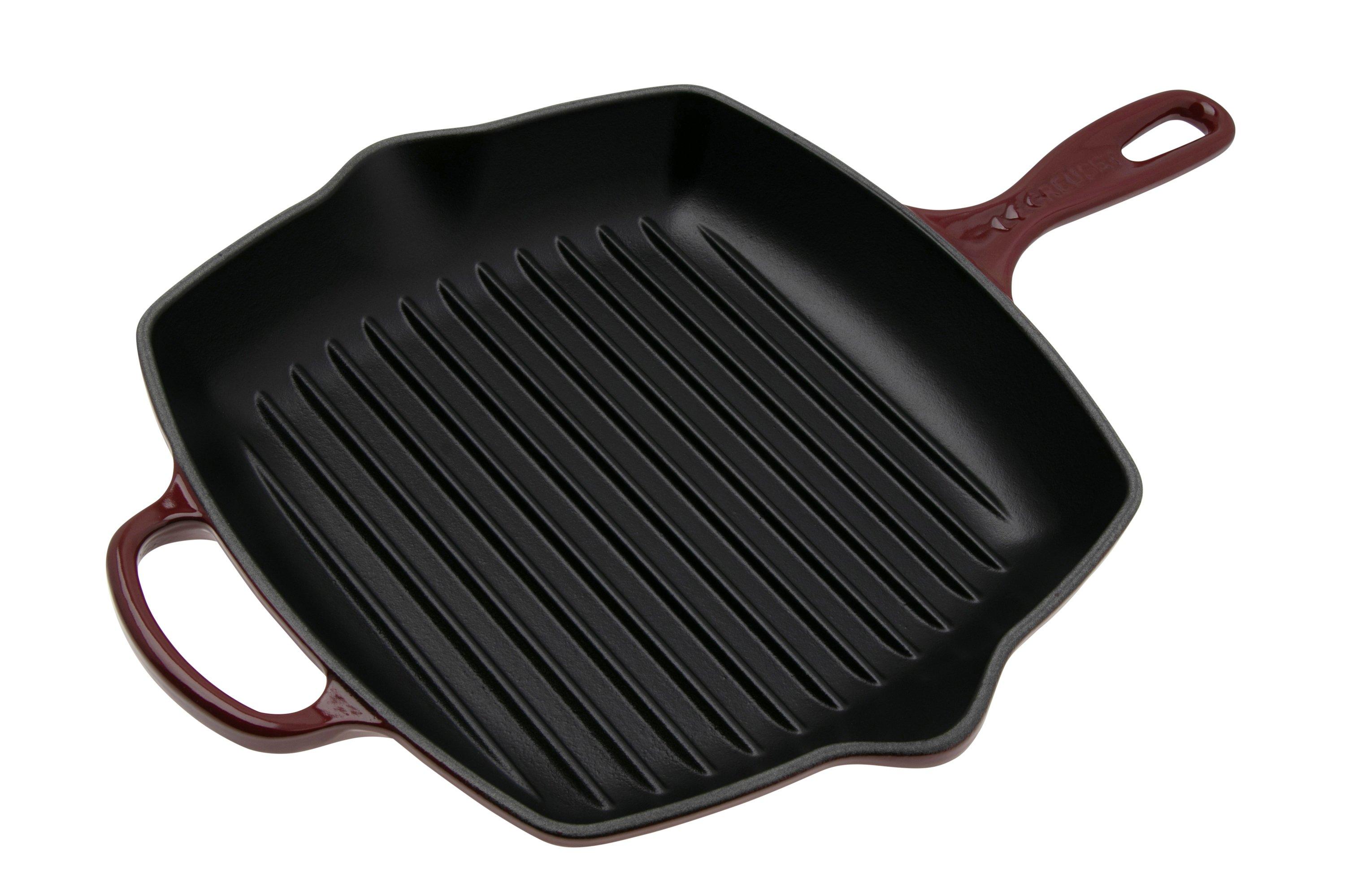 Le Creuset Signature 20183269490422 Garnet, square grill pan/skillet ...