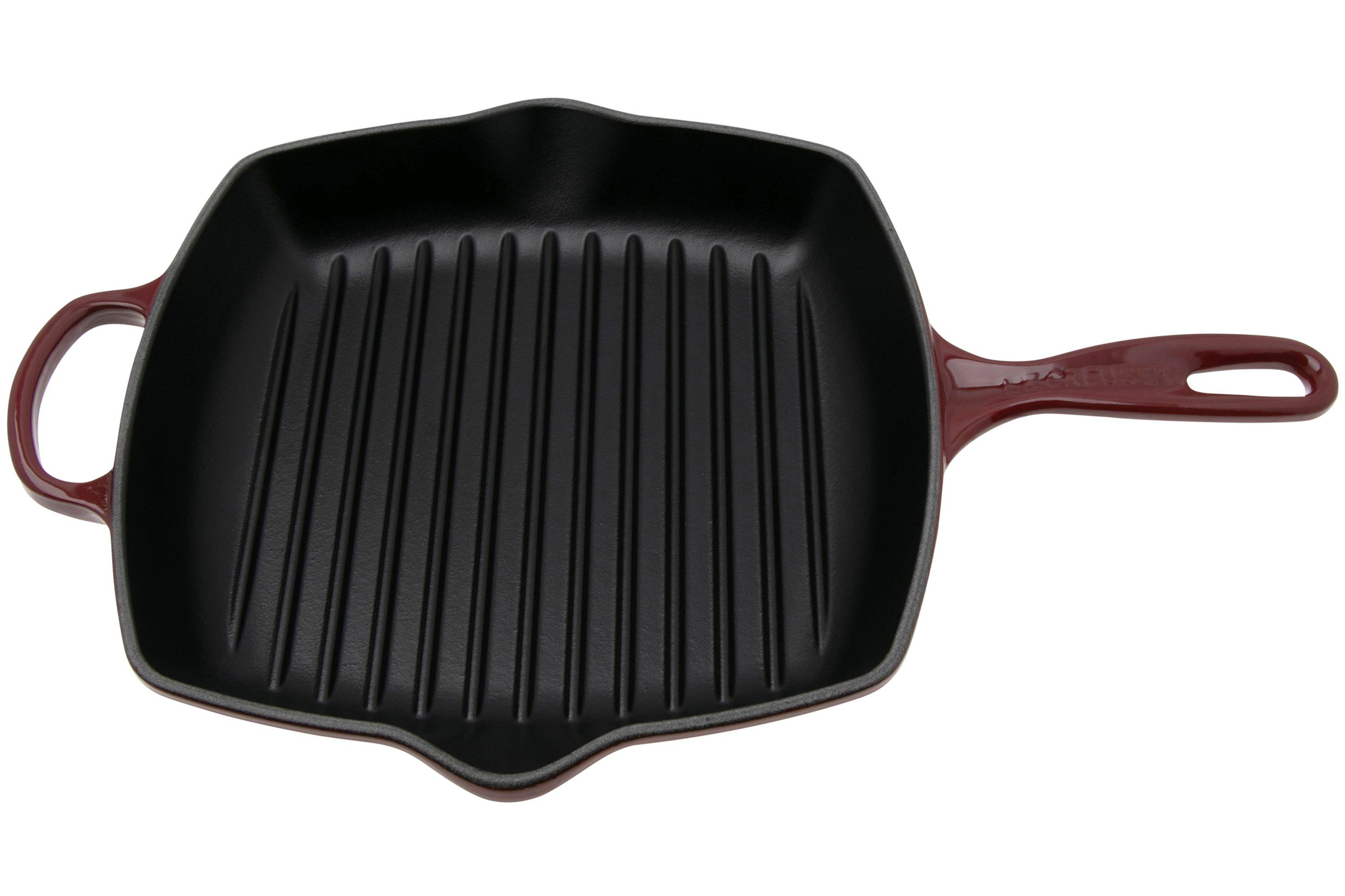 Le Creuset Signature 20183269490422 Garnet, square grill pan/skillet ...