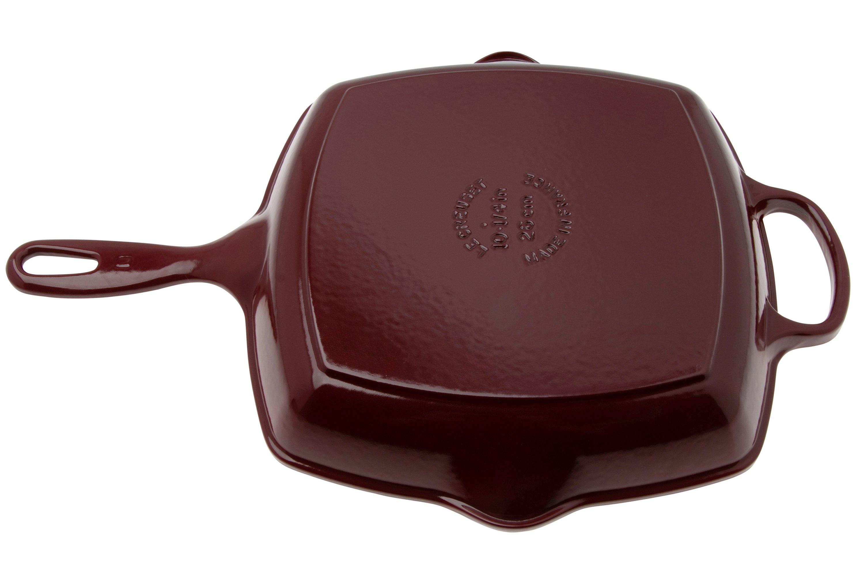 Le Creuset Signature 20183269490422 Garnet, square grill pan/skillet ...