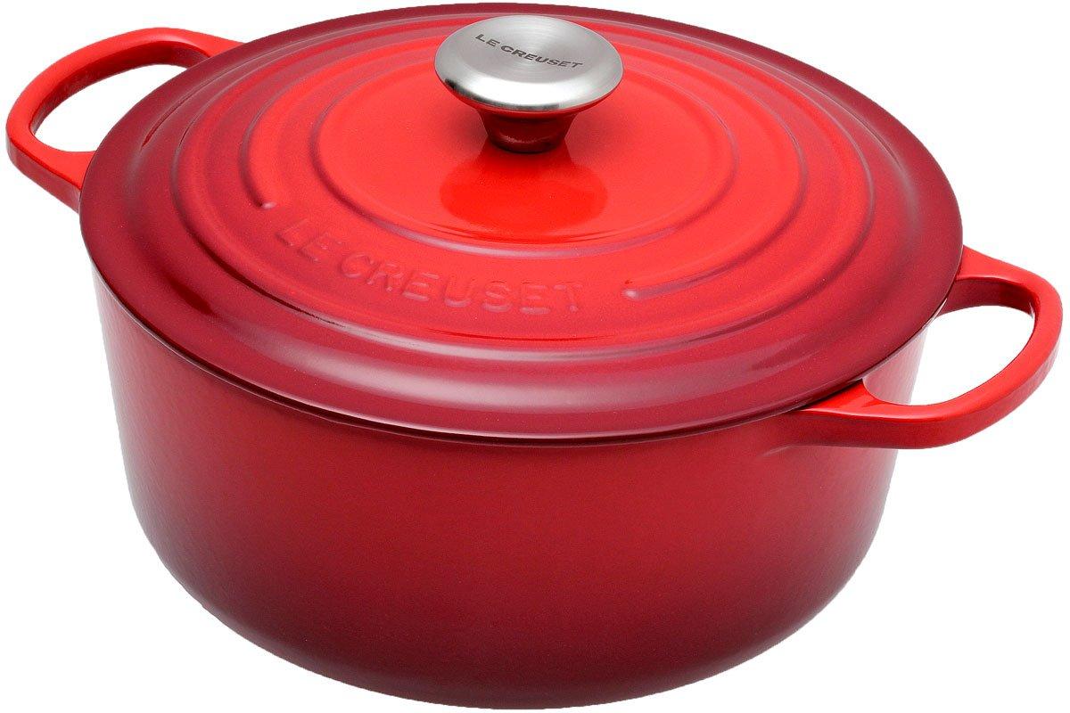 Le Creuset braadpan - cocotte 26cm, 5,3L rood | Voordelig kopen bij ...