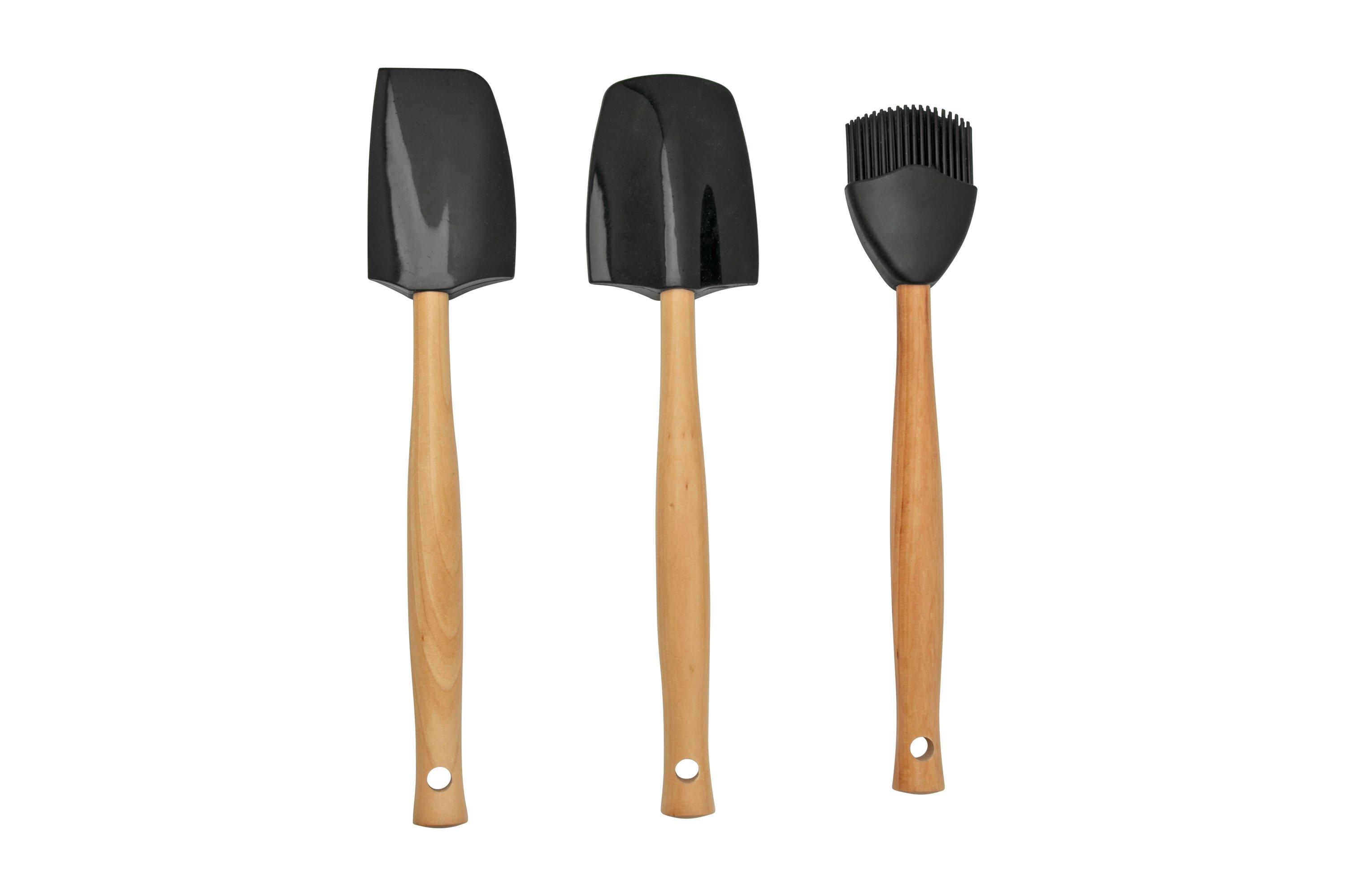 Le Creuset Premium silicone spatula 3-piece set, black | Advantageously ...
