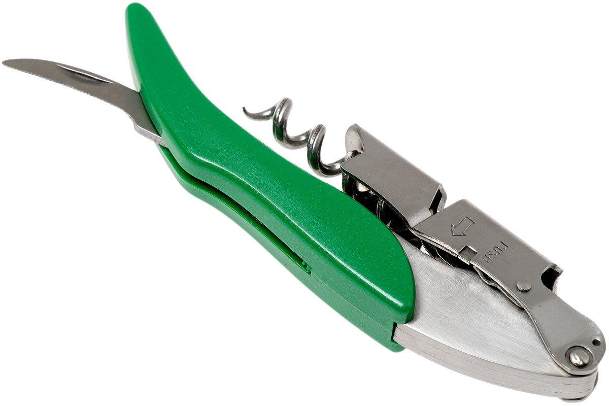 Le Creuset WT-130 Waiters Friend corkscrew and bottle opener, green ...