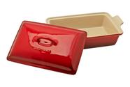 Le Creuset Rectangular Oven Dish With Lid 33 Cm Red Advantageously