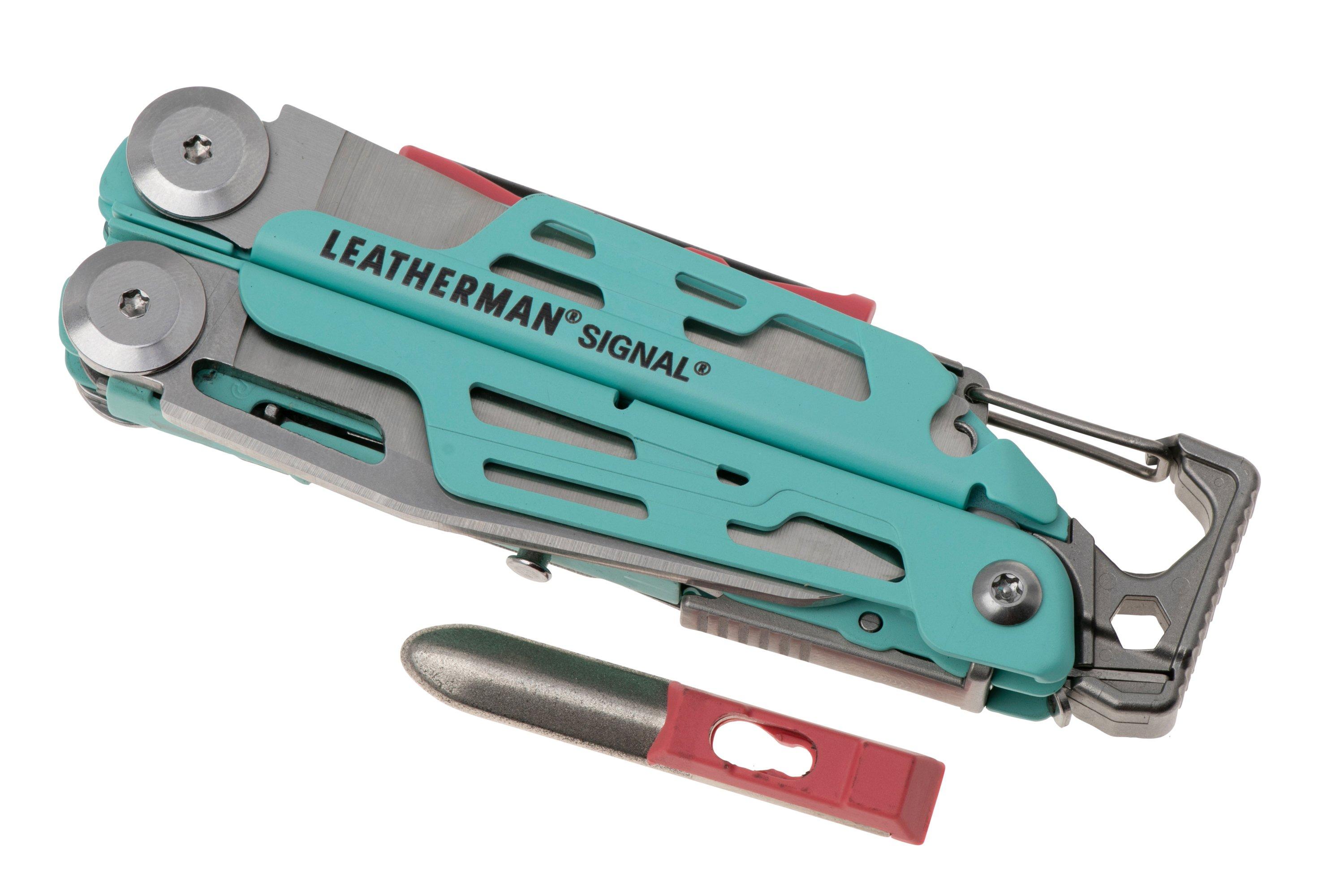 Leatherman Signal Aqua & Silver 7000-AQS multitool de survie, étui en nylon | Achetez à prix ...