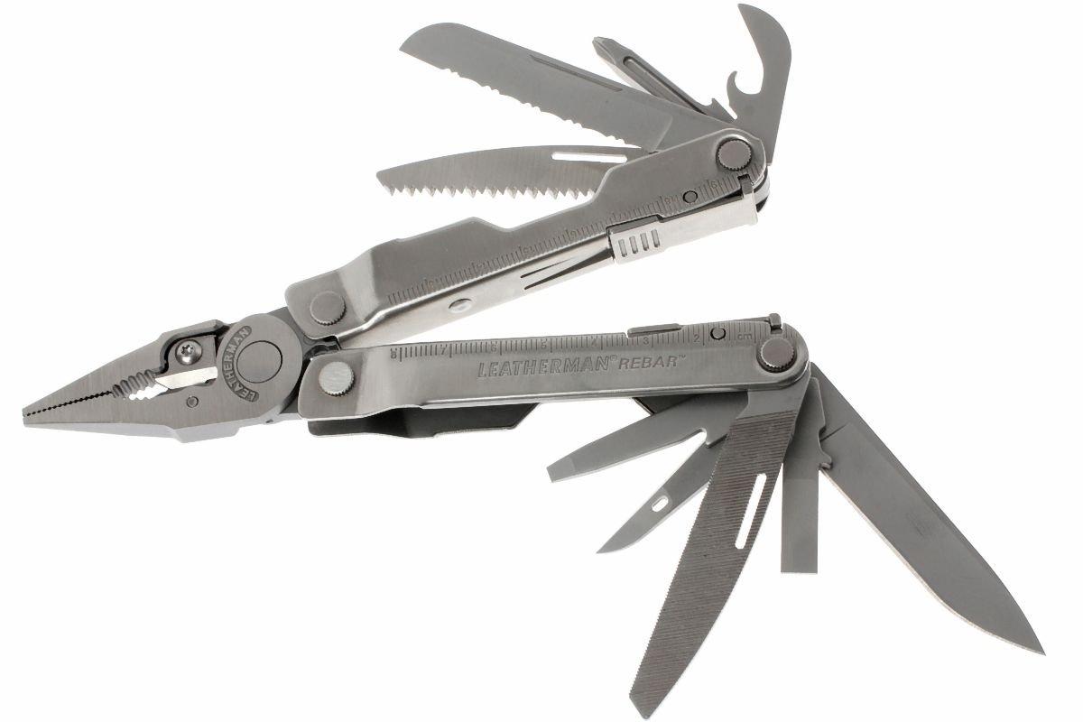 Leatherman Rebar multi-tool, leather sheath | Advantageously shopping ...