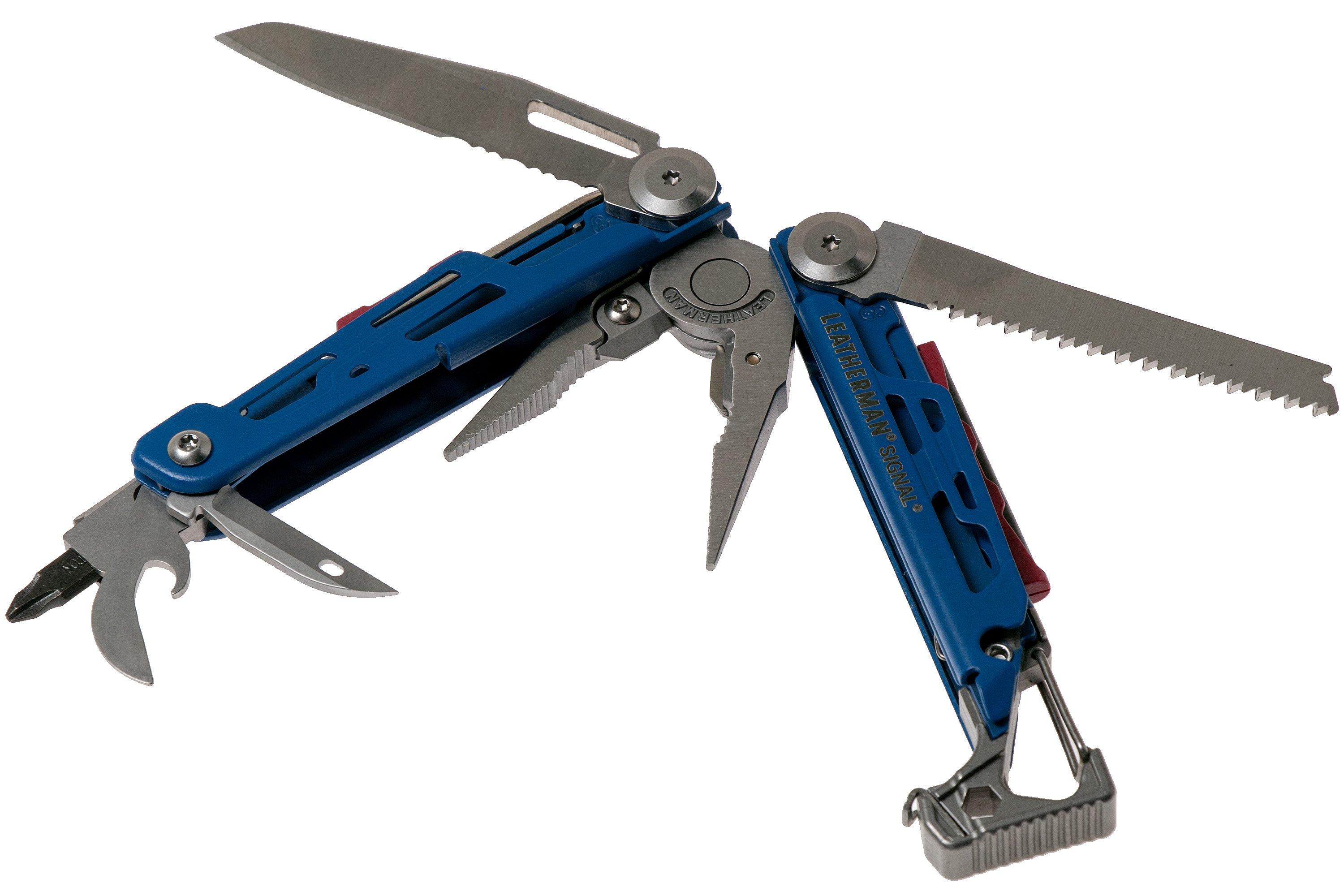 Leatherman Signal Cobalt Blue survival multi-tool 832741, nylon sheath ...