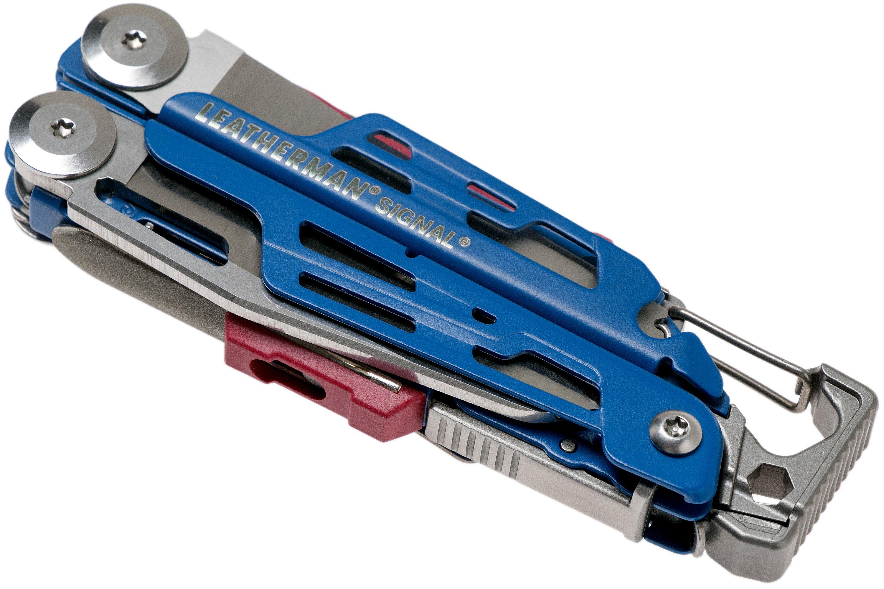 Leatherman Signal Cobalt Blue survival multi-tool 832741, nylon sheath ...