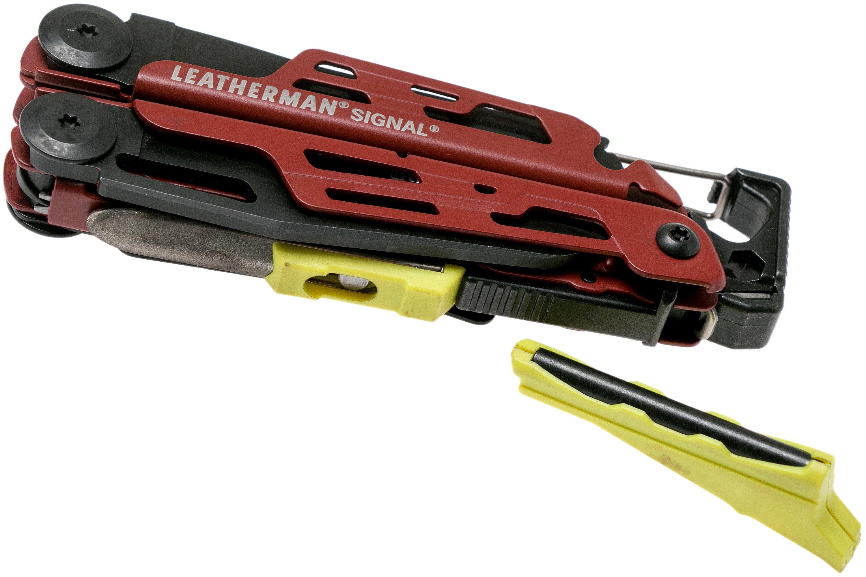 Leatherman Signal Crimson Red survival multi tool 832745 nylon sheath Advantageously shopping at Knivesandtools