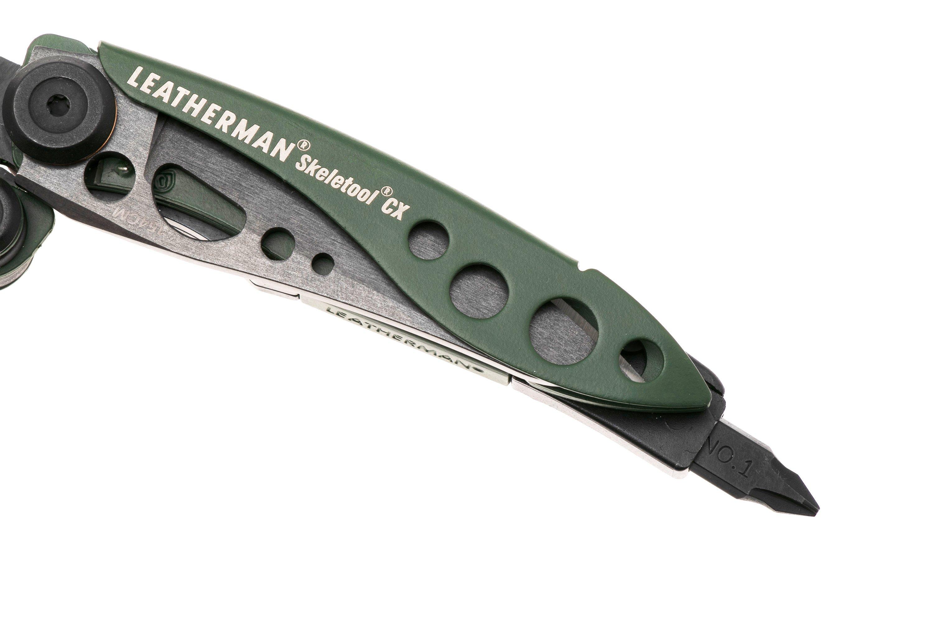 Leatherman Skeletool CX 833139 OD Green, multi-tool | Advantageously ...