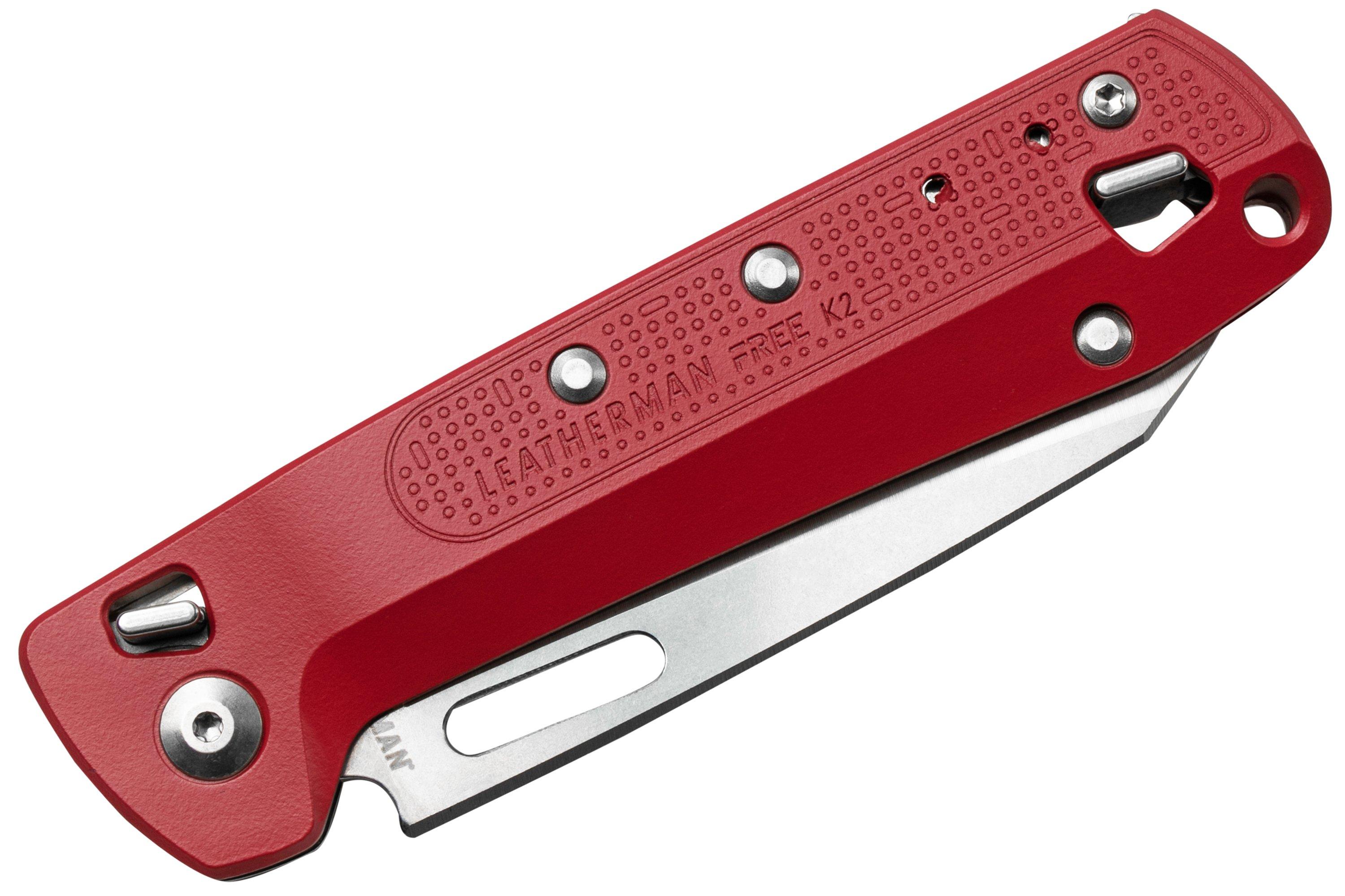 Leatherman Free K2 Crimson FREE-K2-CR pocket knife | Advantageously ...