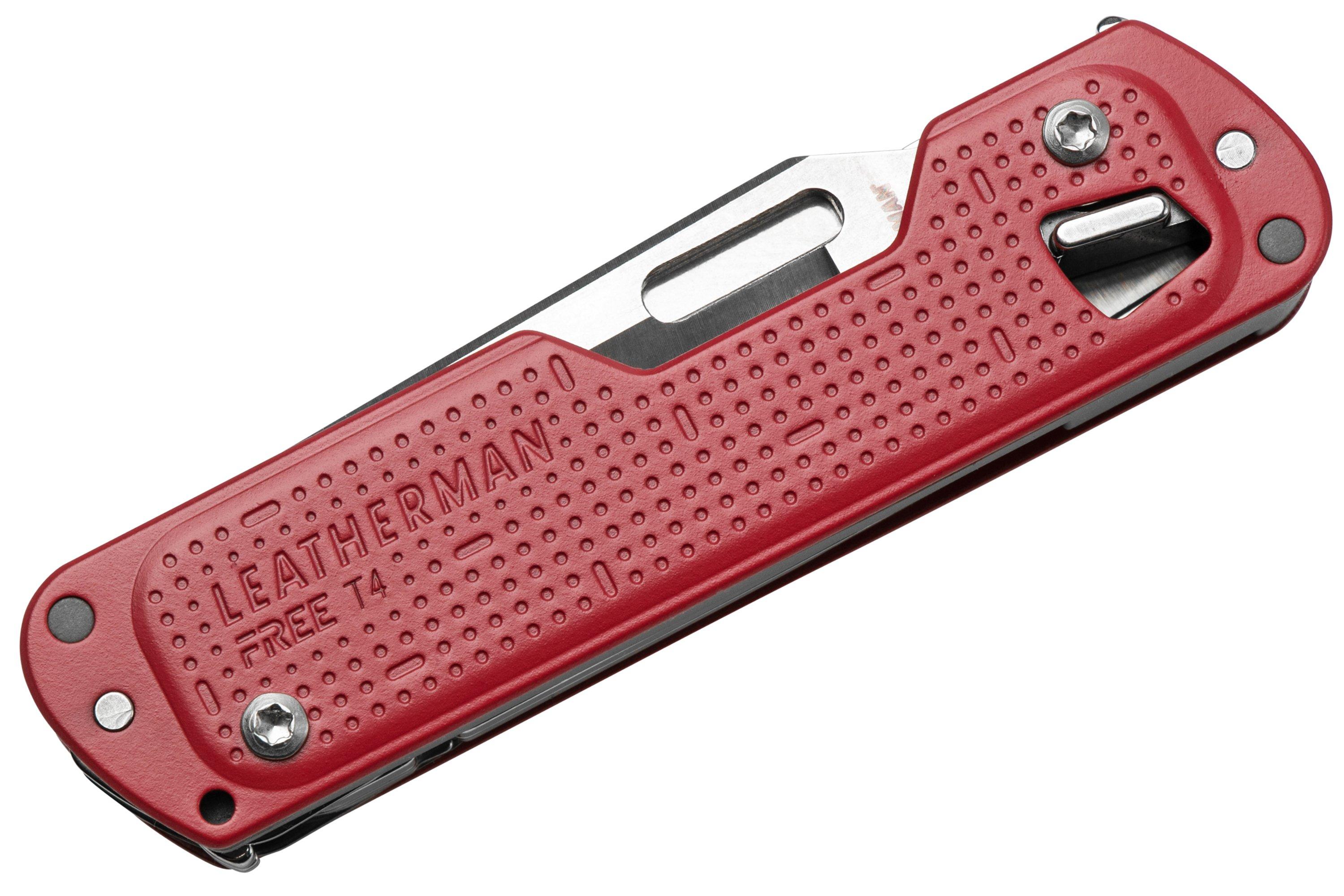 Leatherman Free T4 Crimson, FREE-T4-CR multi-tool | Advantageously ...